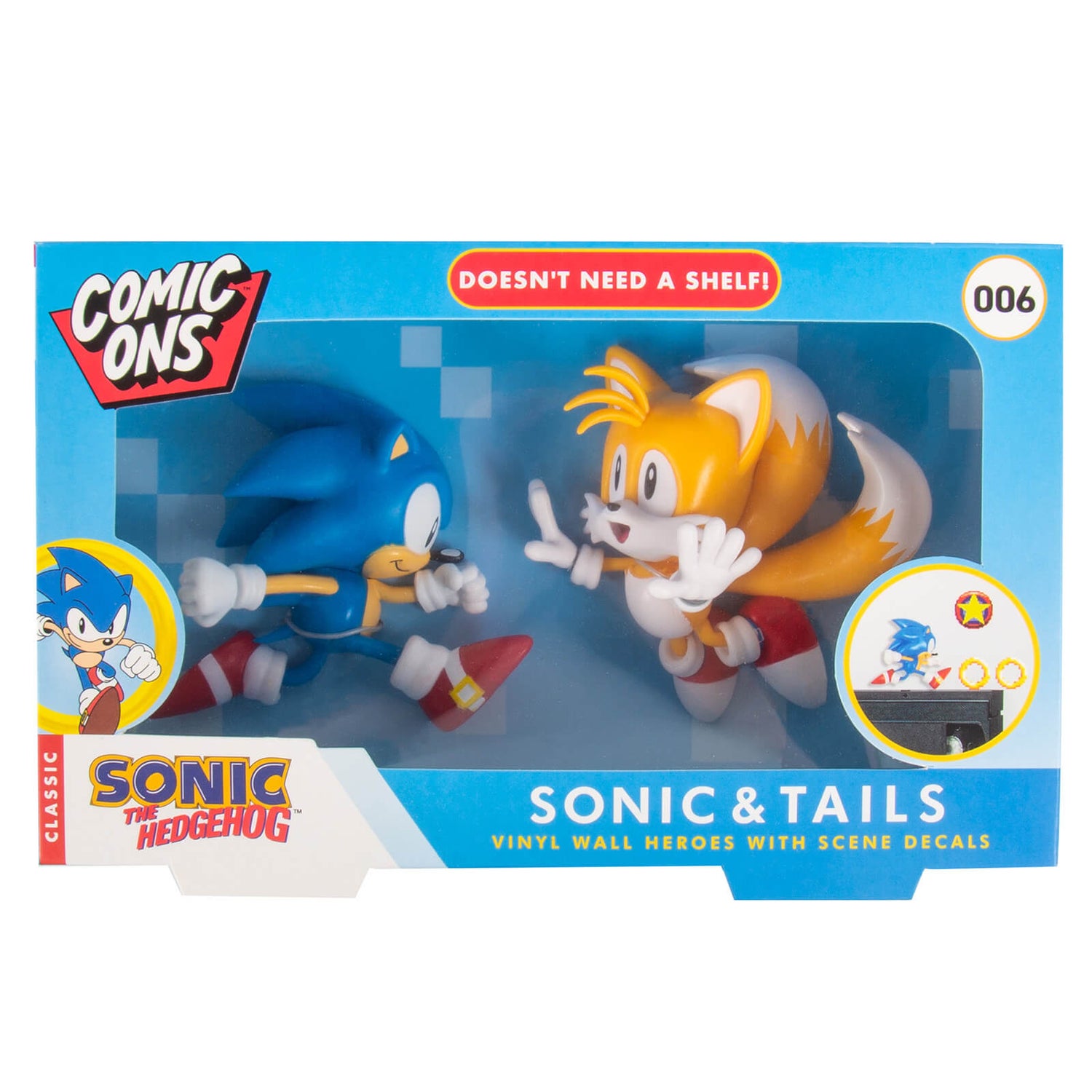 Sonic the Hedgehog Comic Ons - Sonic & Tails Gifts - Zavvi UK