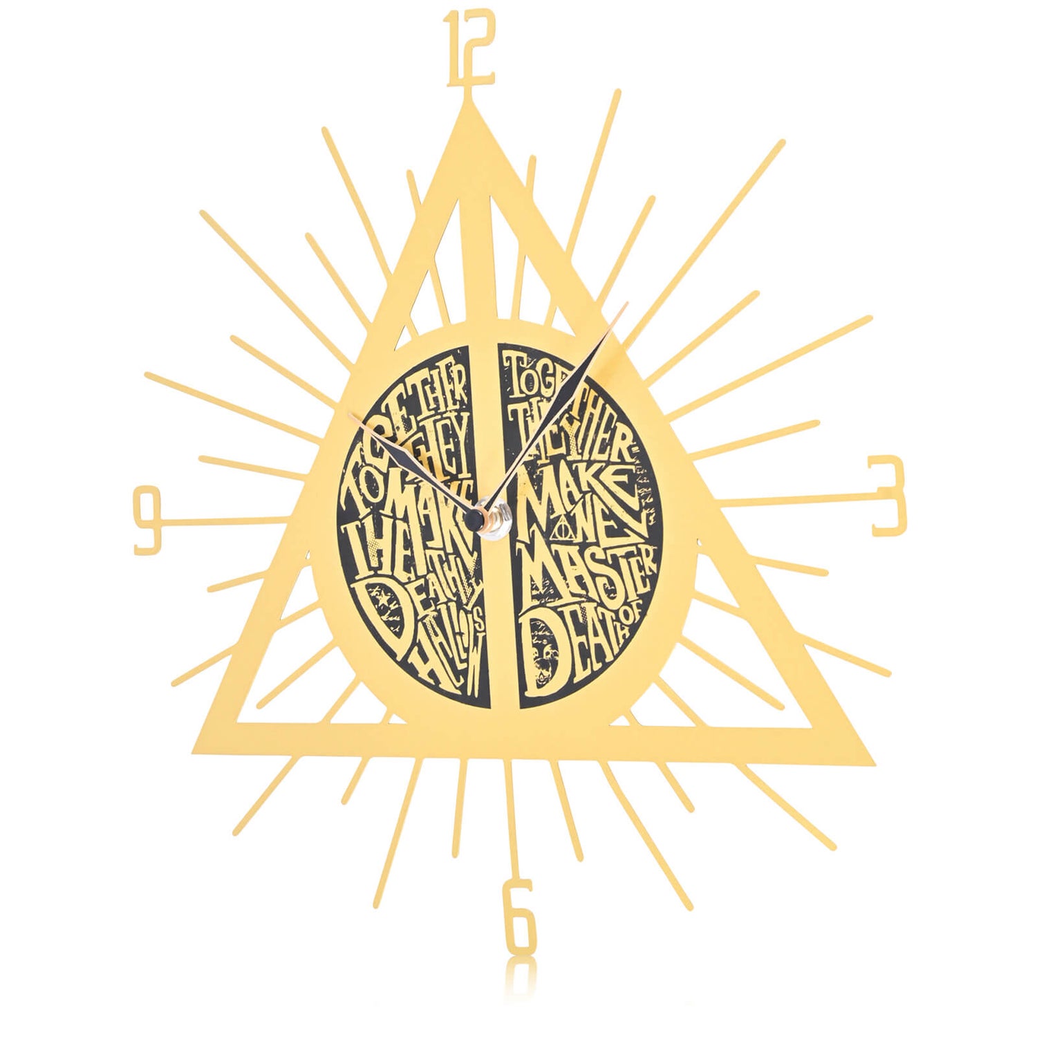 Harry Potter Deathly Hallows Metal Laser Cut Clock | retro vibes and ...