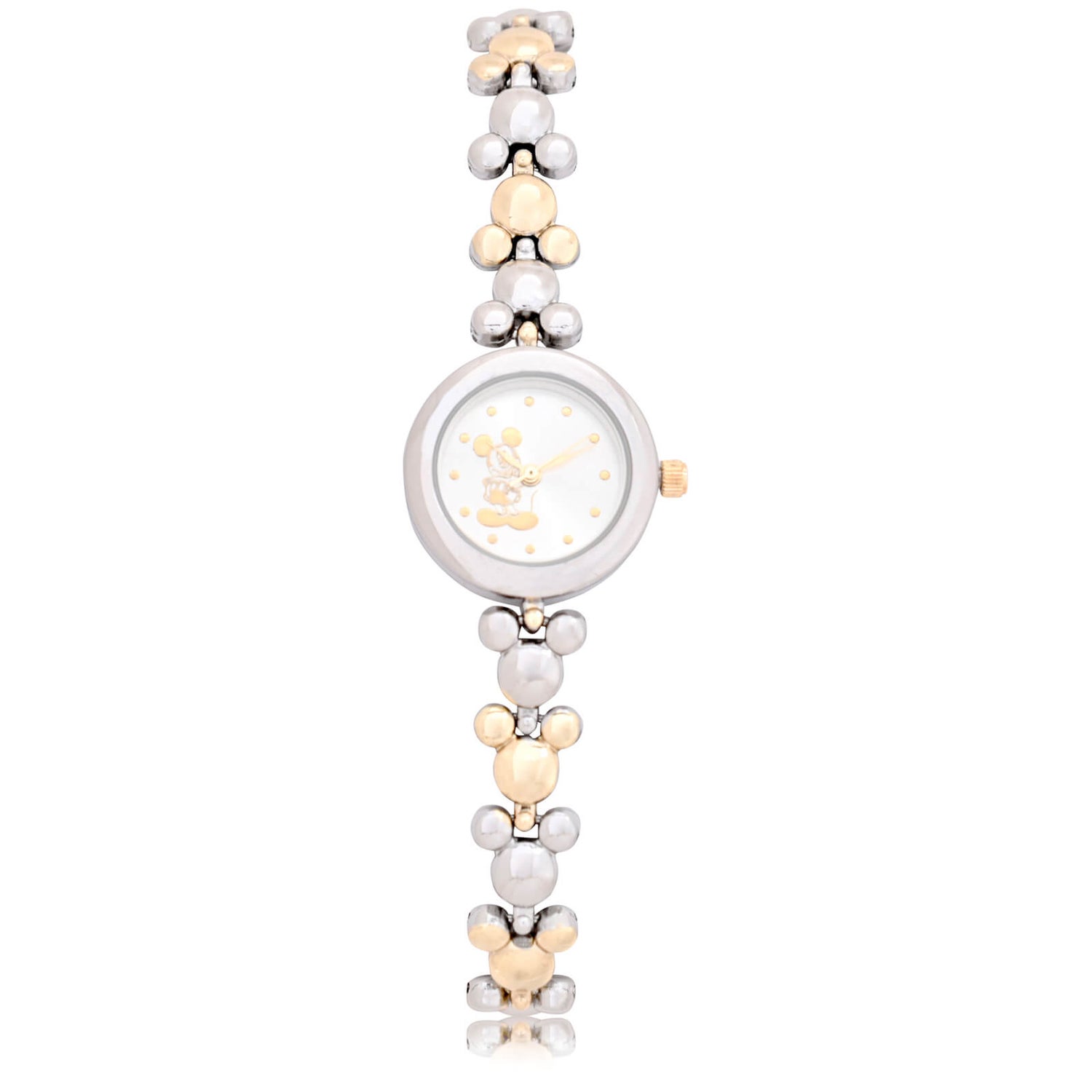 Disney Mickey Mouse Two Tone Link Bracelet Watch | retro vibes and ...