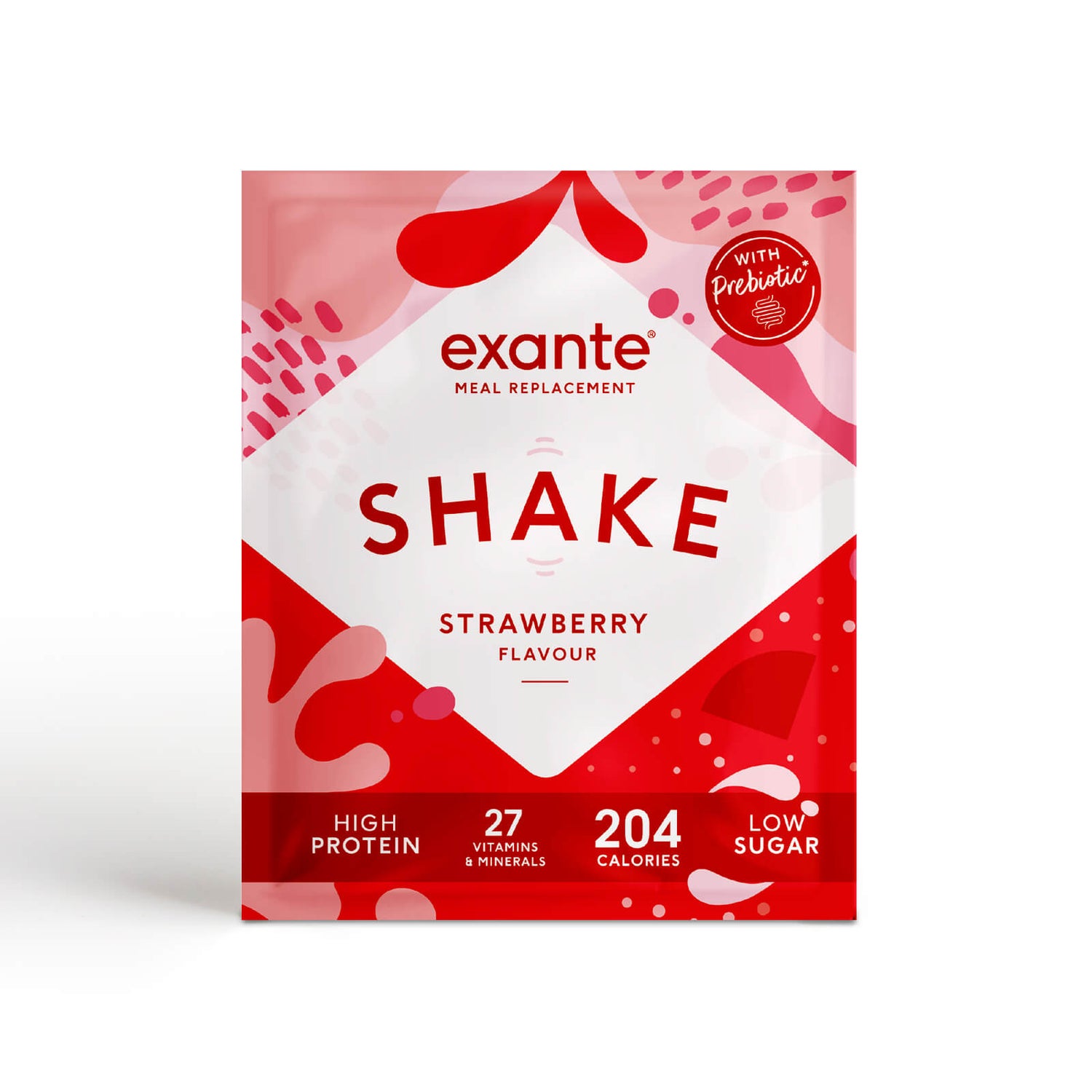 Strawberry Flavour Low Sugar Meal Replacement Shake | Exante UK