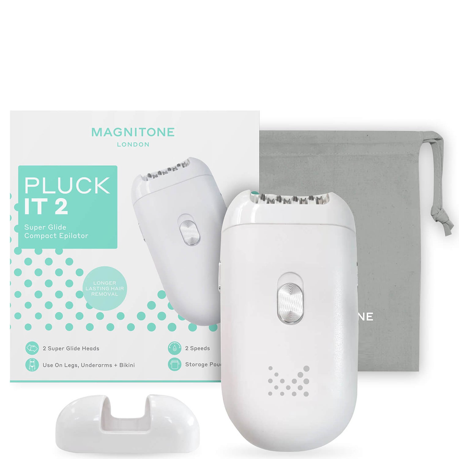 MAGNITONE London PluckIt2 2-in-1 Super Glide Compact Epilator ...