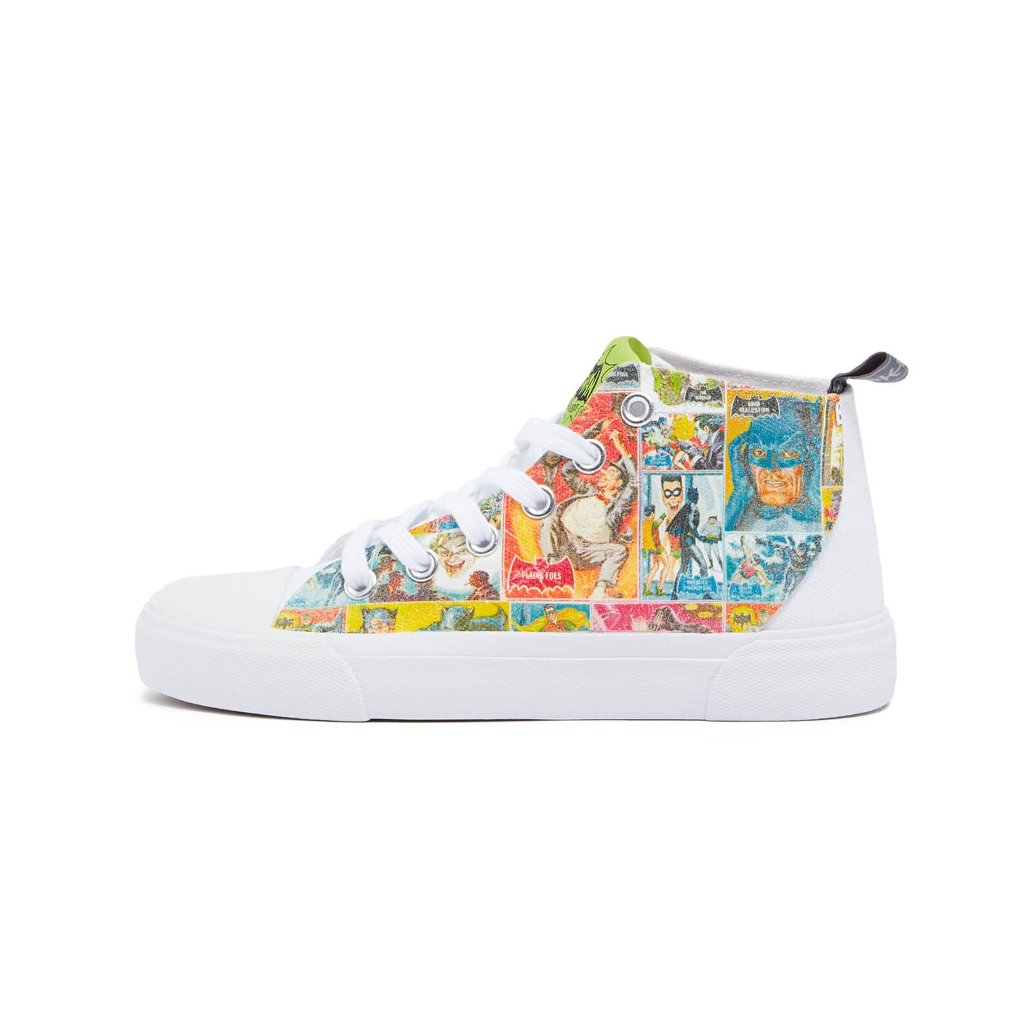 Akedo x DC Comics Batman Classic Kids' High Top - White - IWOOT UK