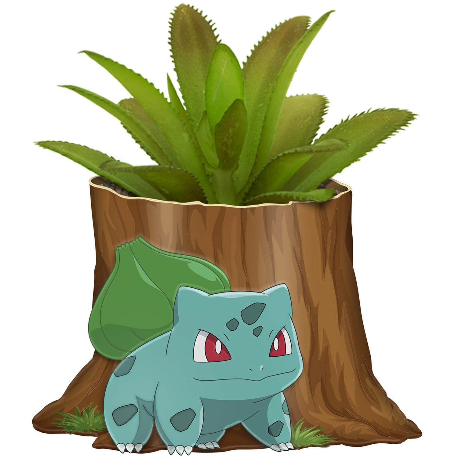 Pokémon Bulbasaur Ceramic Mini Tree Stump with Faux Plant Merchandise ...
