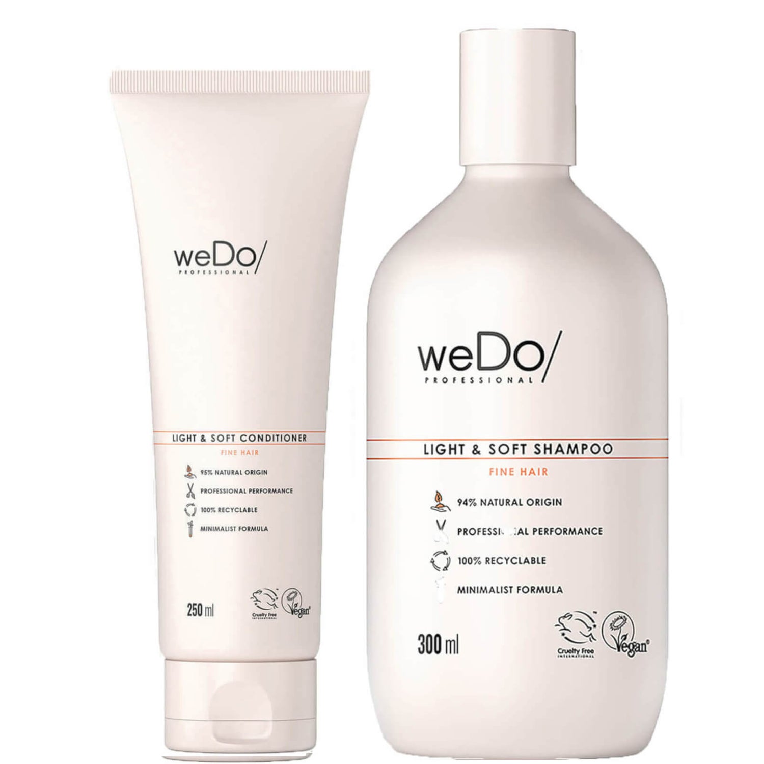 weDo/ Professional Light and Soft Shampoo and Conditioner Full Size ...