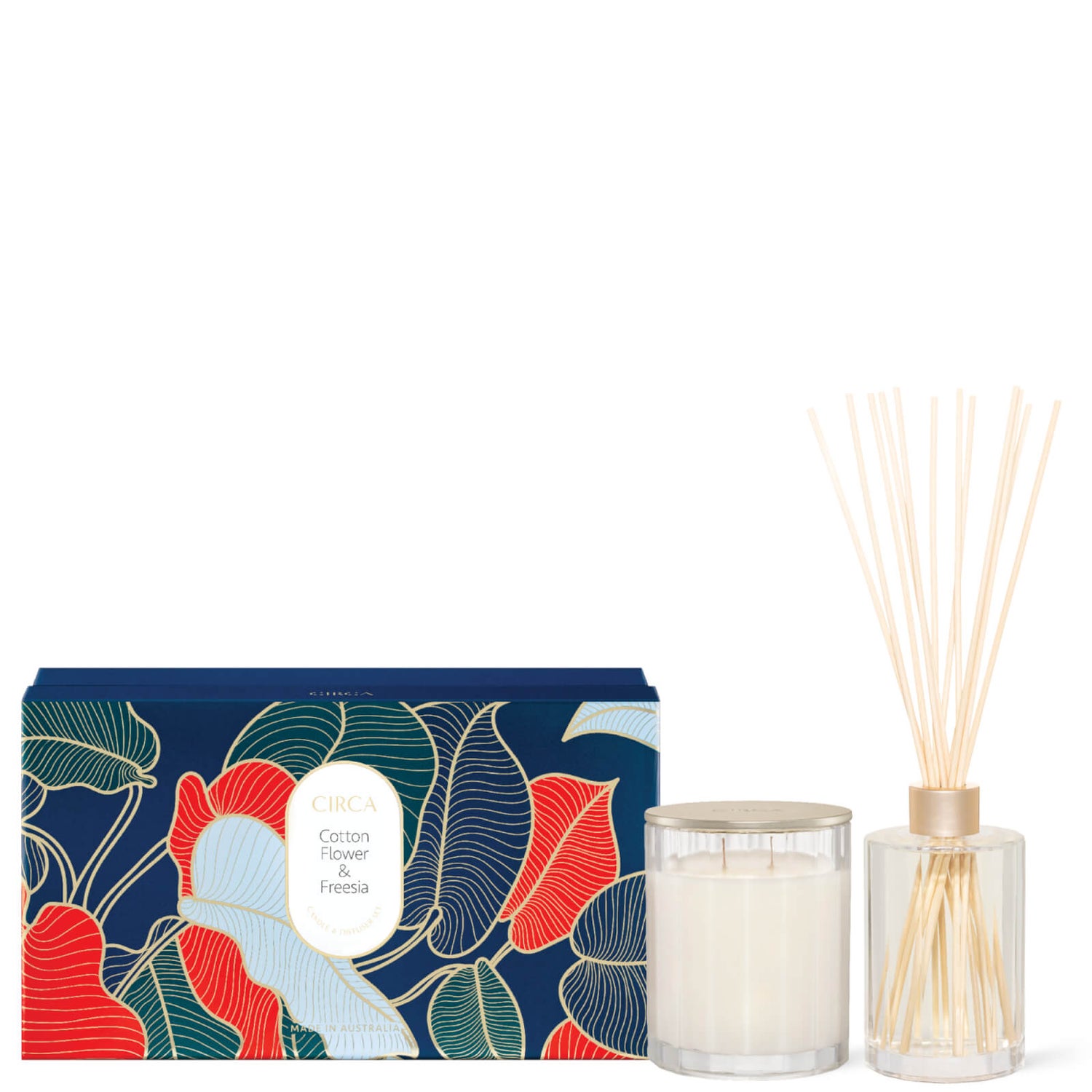CIRCA Christmas Cotton Flower and Freesia Candle and Diffuser Gift Set ...