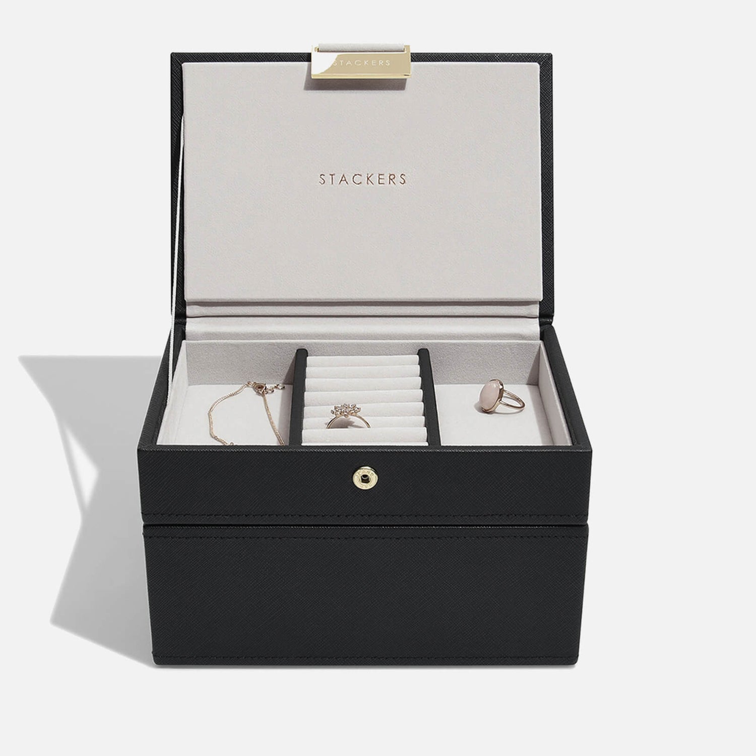 Stackers Mini 2 Set Jewellery Box - Black | 免邮