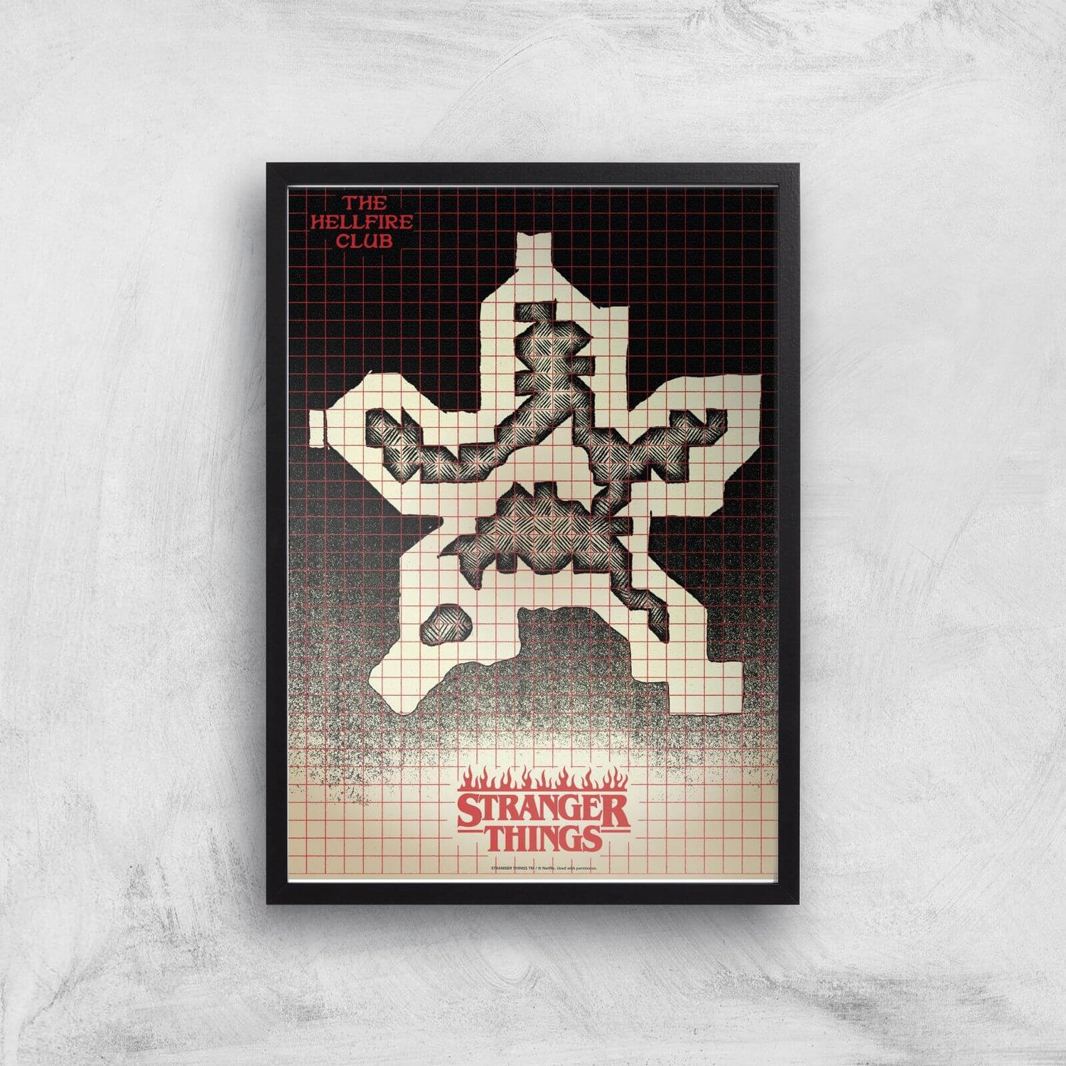 Stranger Things Map Giclee Art Print Homeware - Zavvi UK