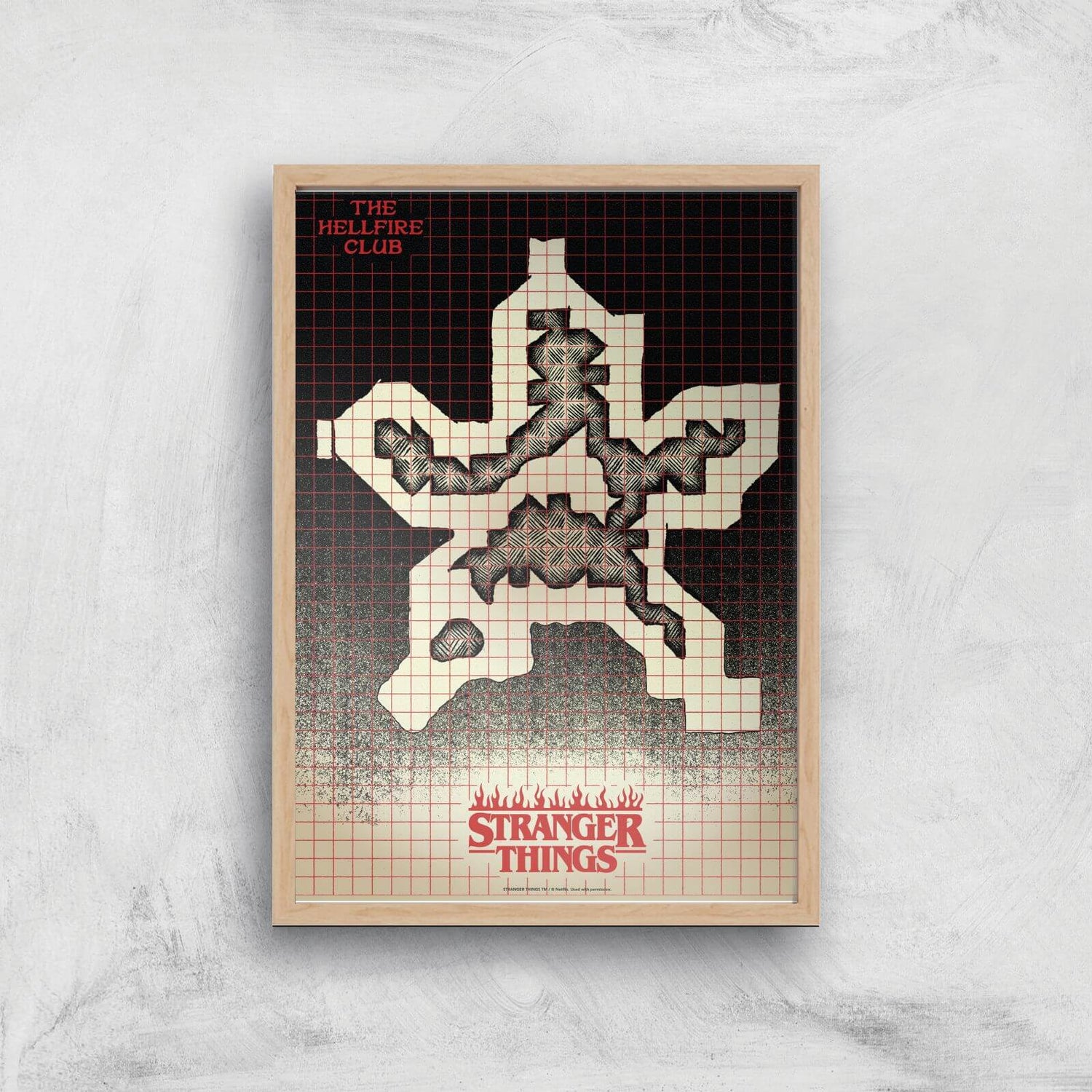 Stranger Things Map Giclee Art Print Homeware - Zavvi UK