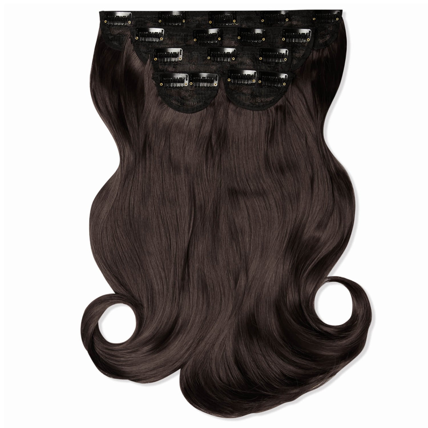 LullaBellz Super Thick 16" 5 Piece Blow Dry Wavy Clip In Extensions ...