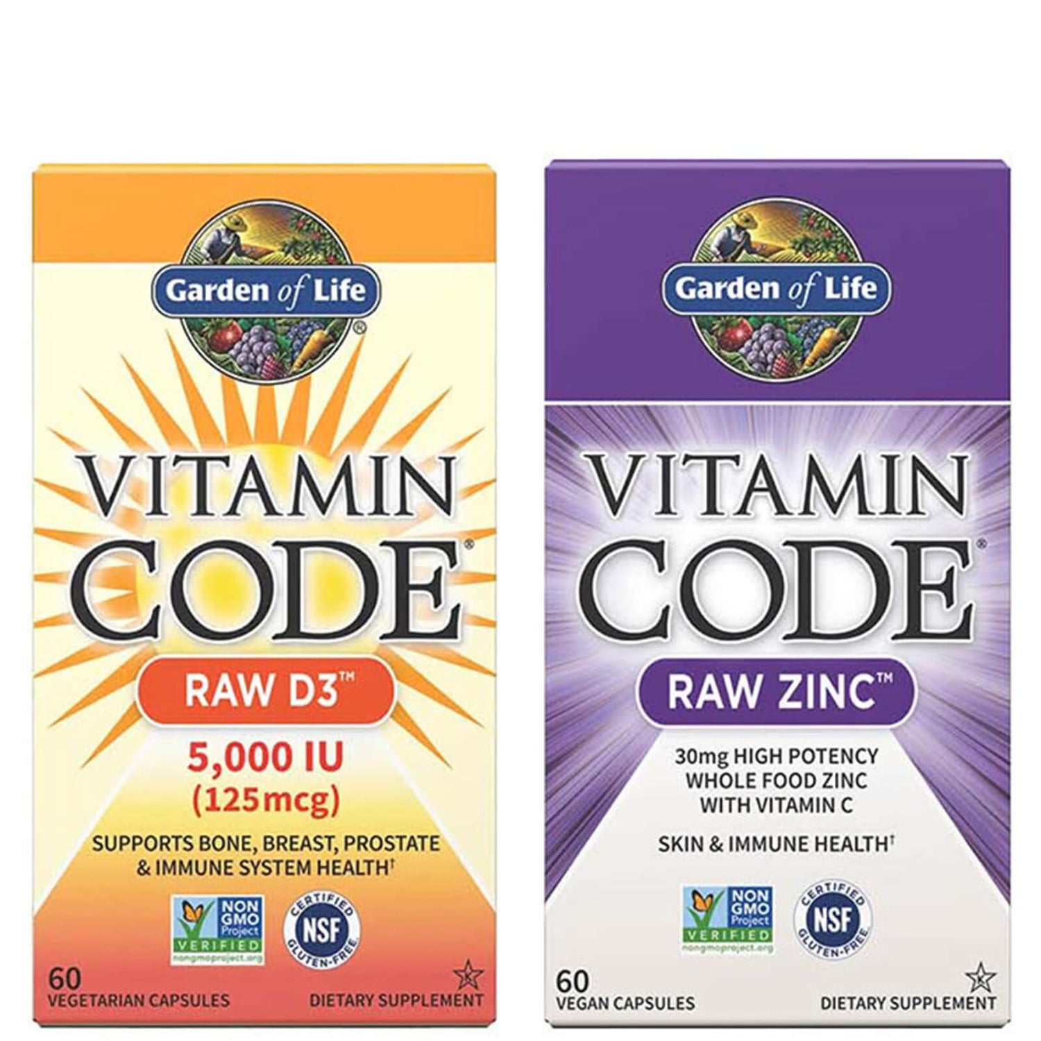 Vitamin Code x2 Paket – Vitamin D und Zink | Garden of Life DE