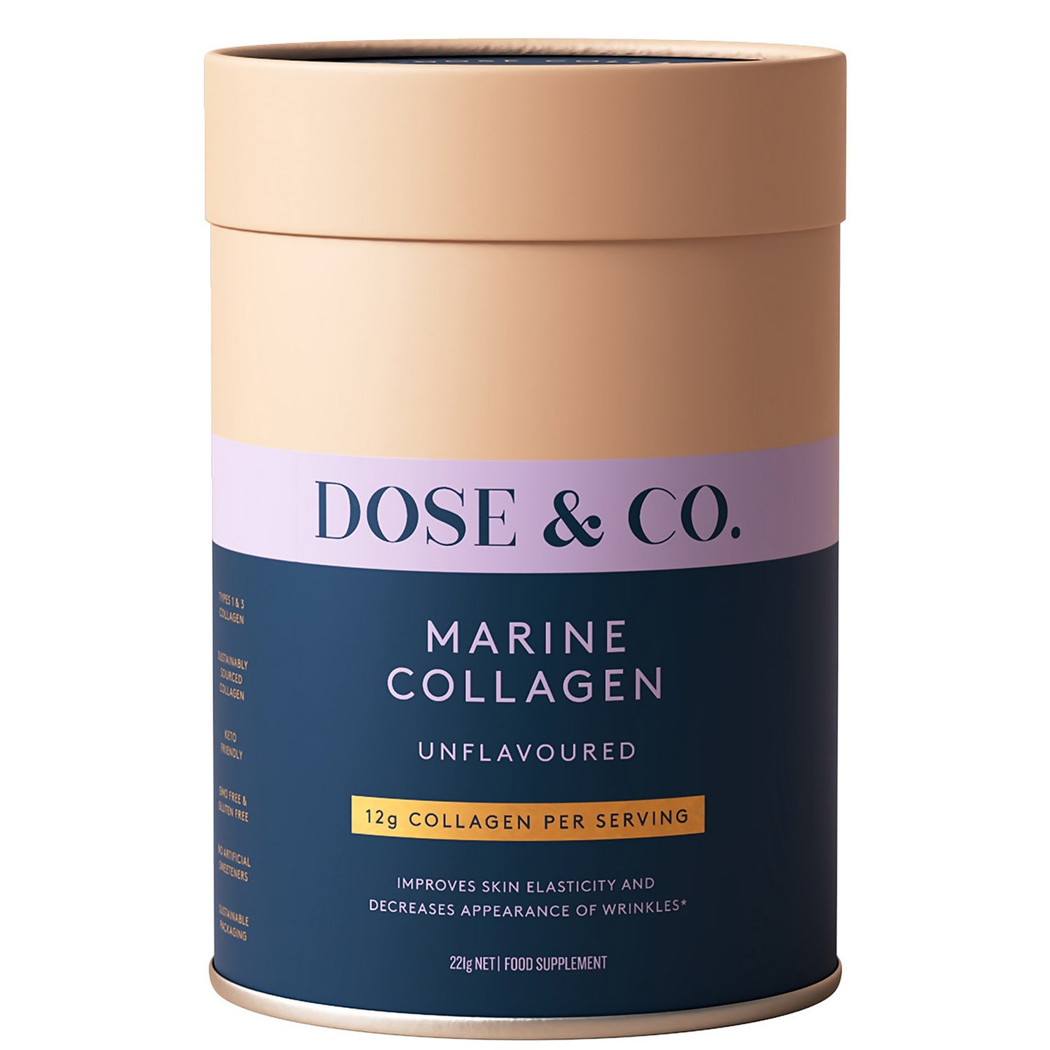 Dose & Co Marine Collagen Unflavored 221g - lookfantastic