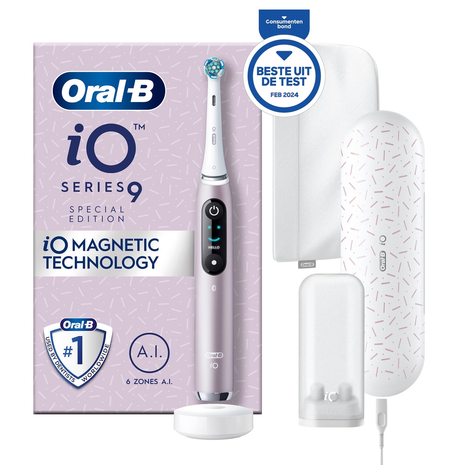 Oral-B iO 9 Special Edition Elektrische Tandenborstel Roze | Oral-B NL