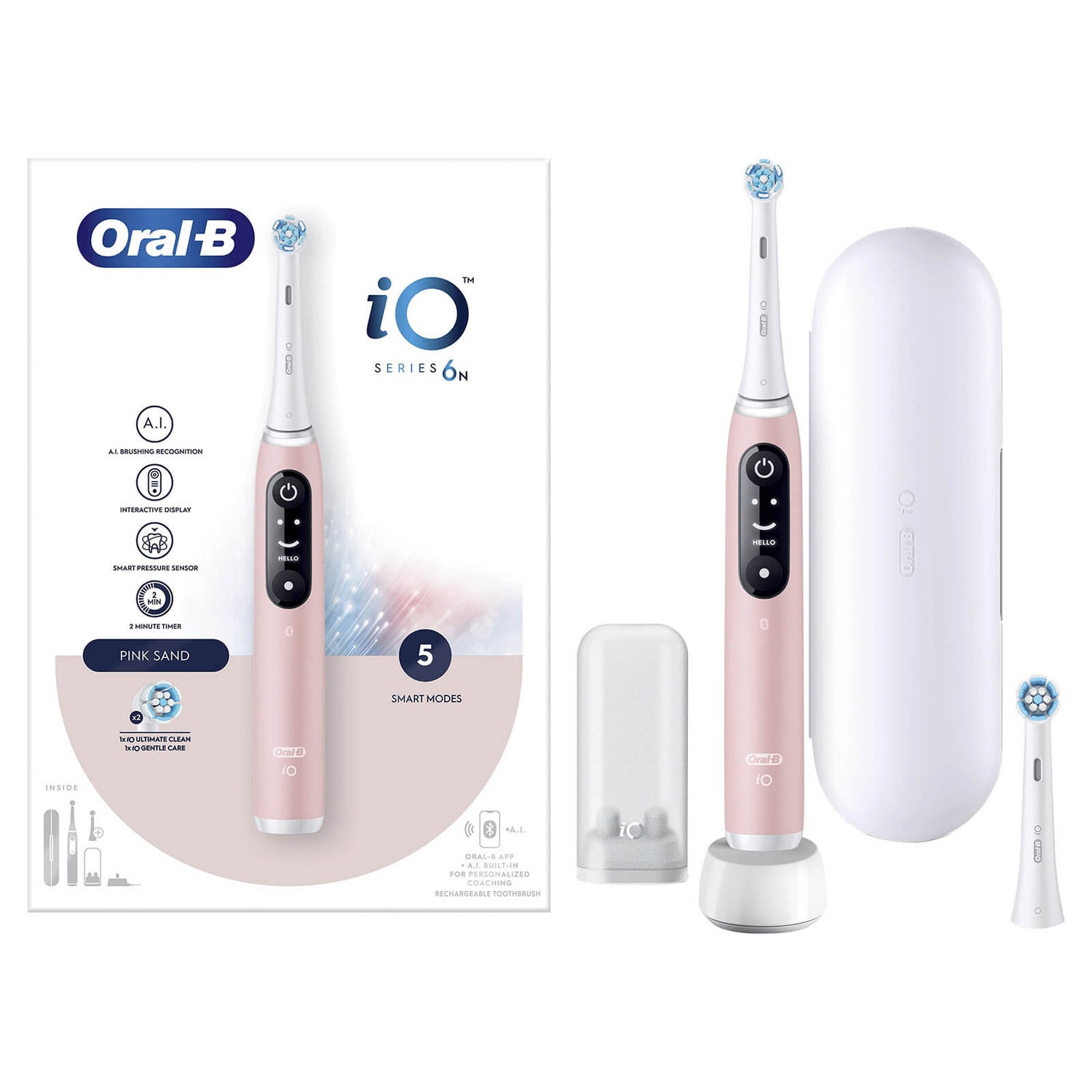 Oral-B iO 6N Elektrische Tandenborstel Roze | Oral-B NL