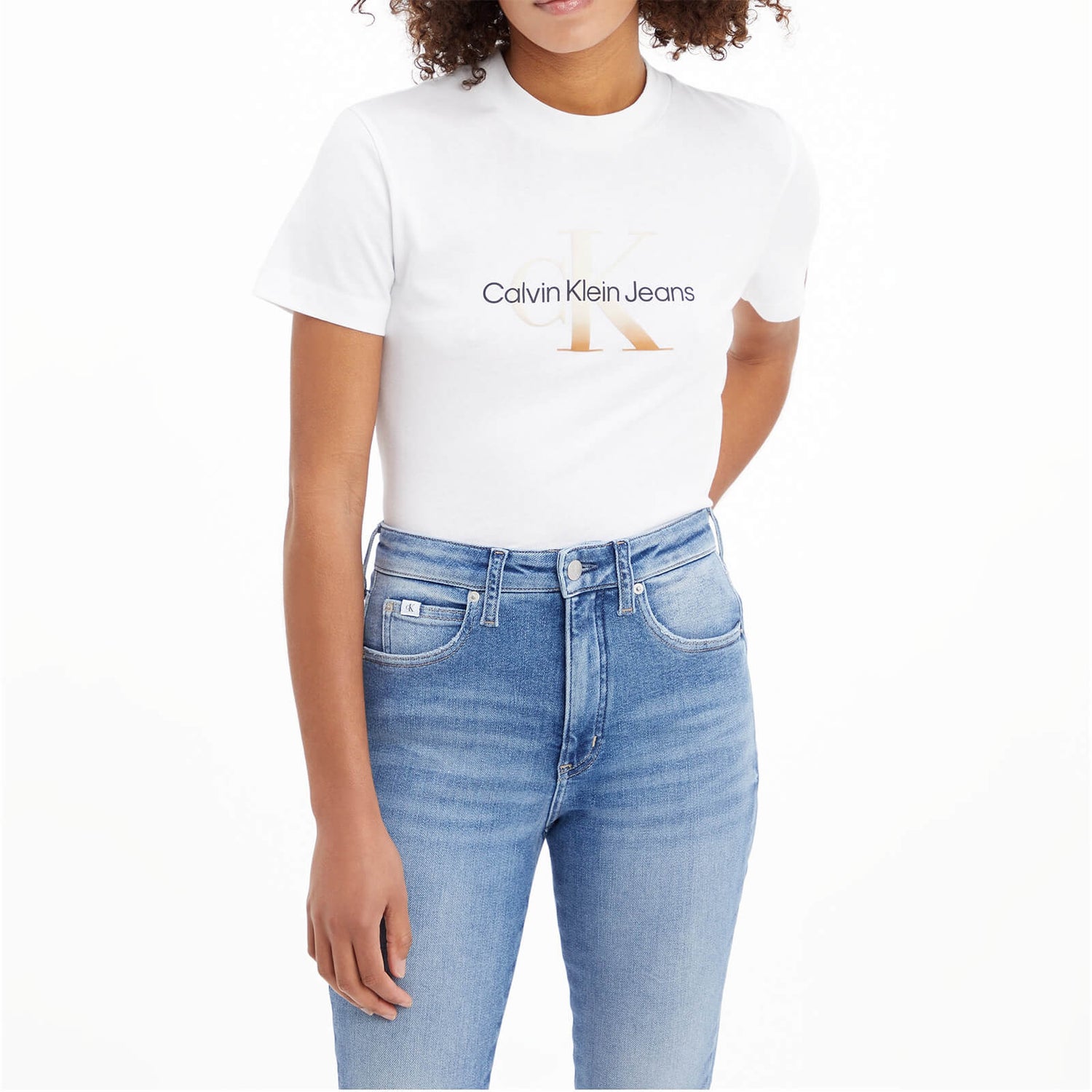 Calvin Klein Jeans Gradient Monologo Cotton-Jersey T-Shirt | TheHut.com