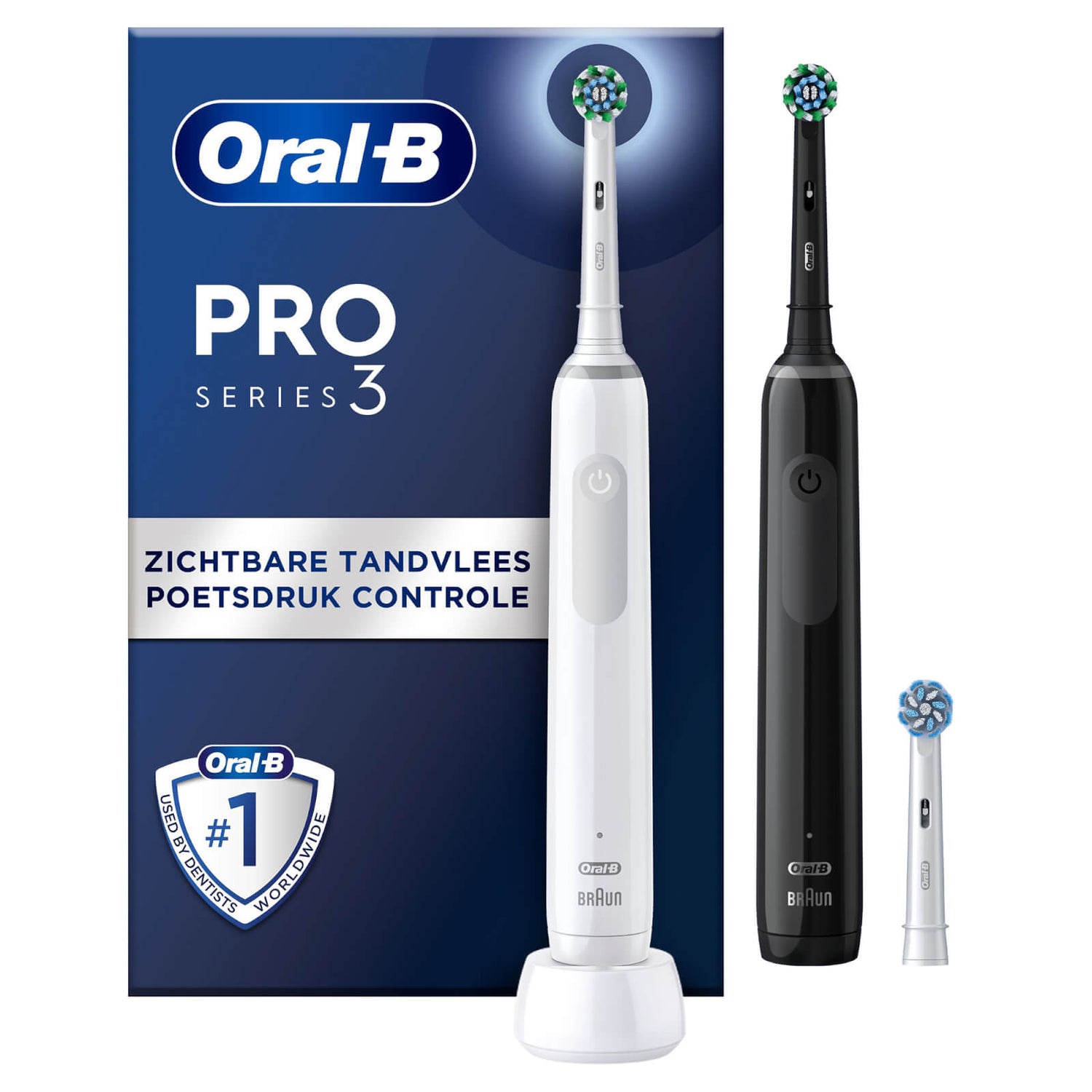 Oral B Pro 3 - 3900 - Electric Toothbrushes Black and White Duo Pack | Oral-B UK