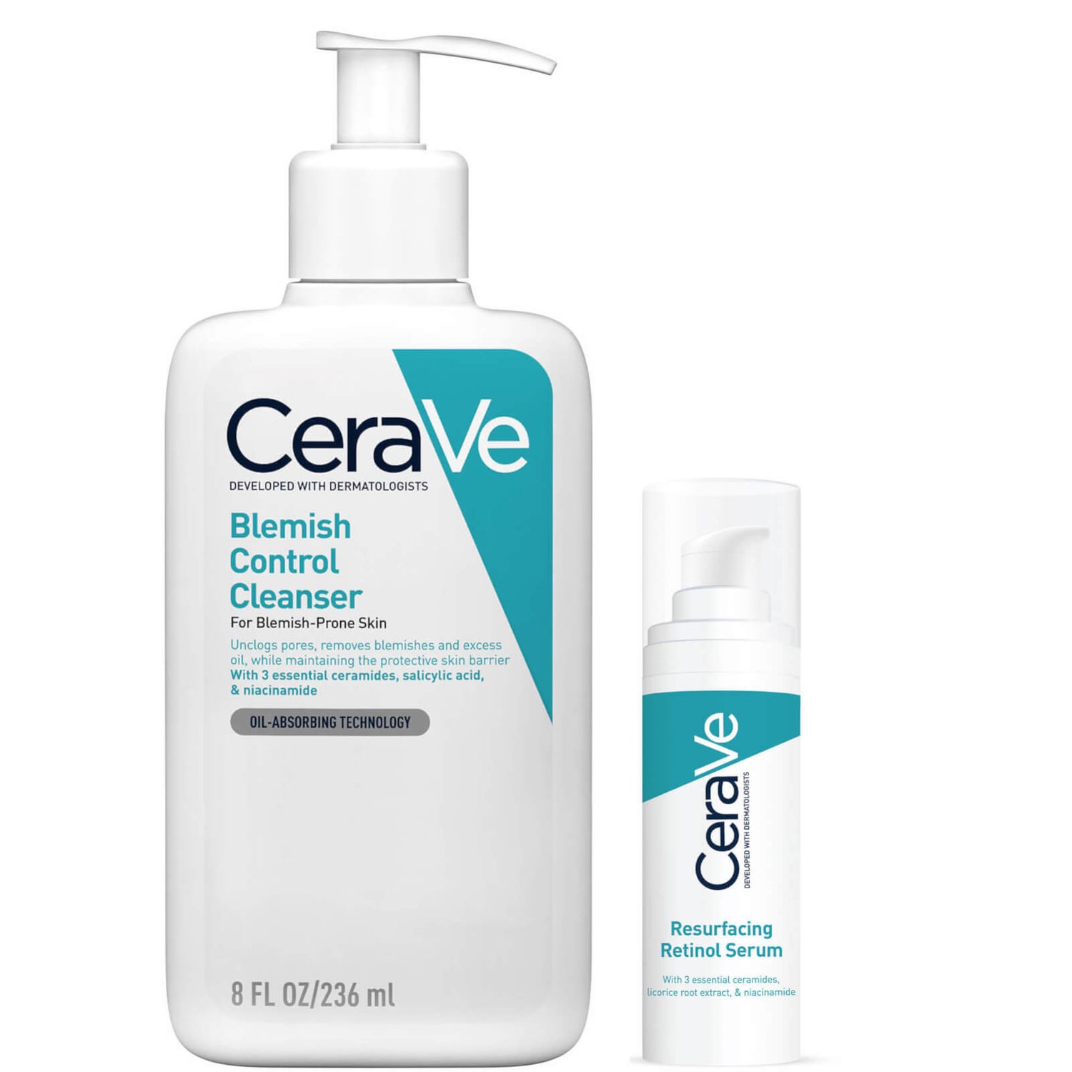 CeraVe Cleanse and Smooth Duo for Blemish-Prone Skin - Entrega GRÁTIS