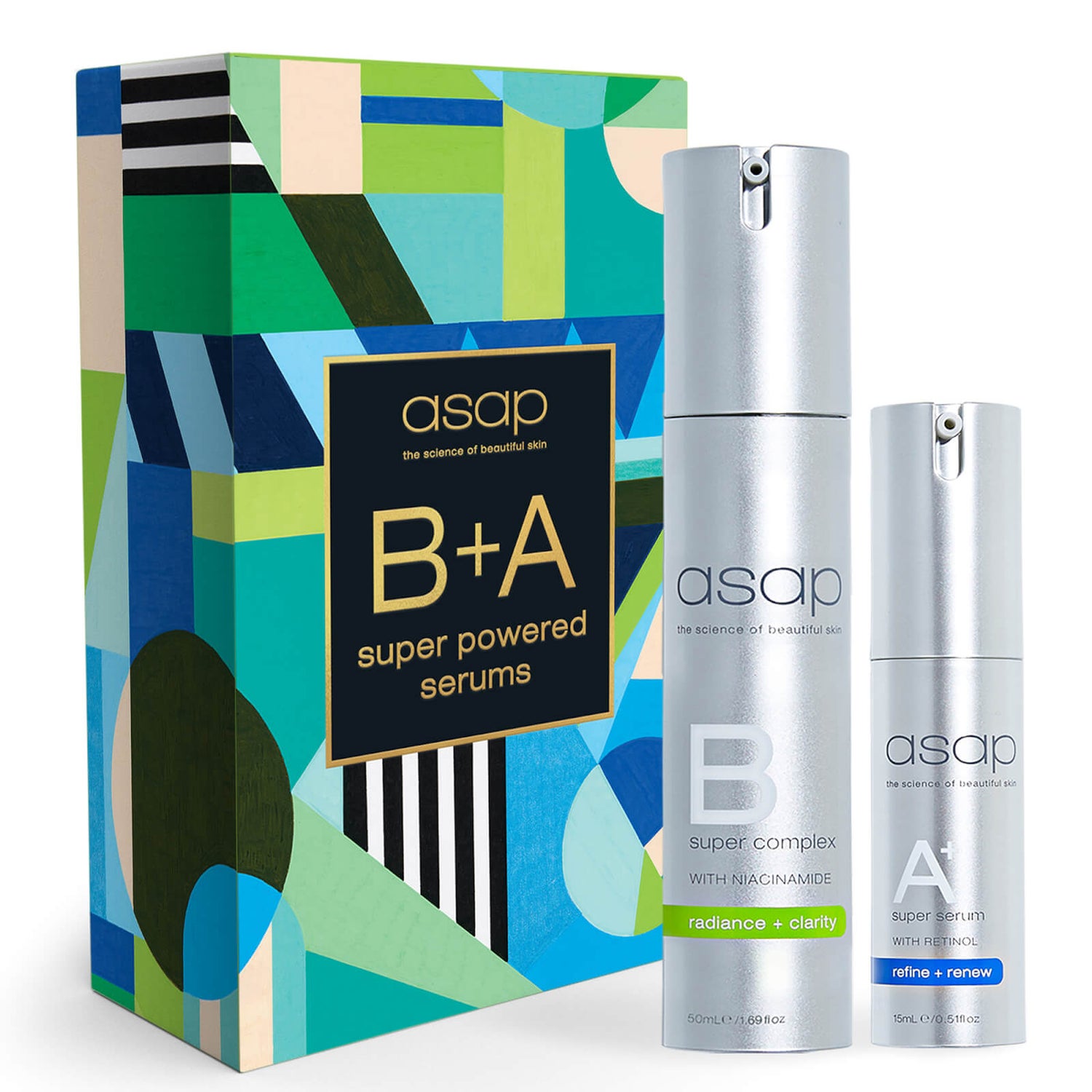 asap B and A - Super Powered Serums Set (Worth $240.00) | LOOKFANTASTIC AU