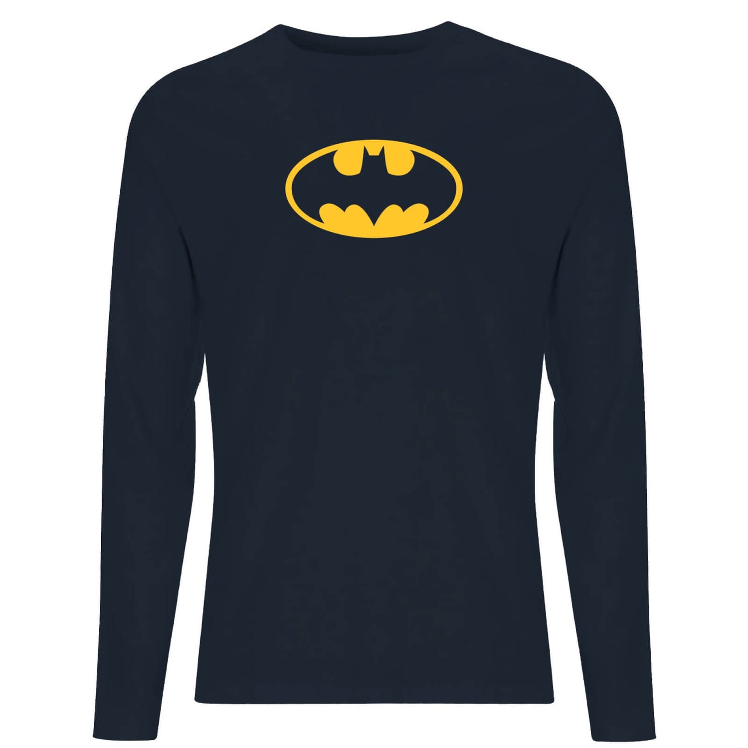 Justice League Batman Logo Men's Long Sleeve T-Shirt - Navy Clothing ...