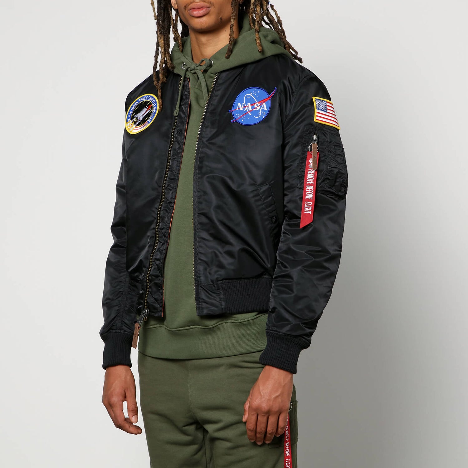 Alpha Industries Ma-1 Vf Nasa Nylon Bomber Jacket | TheHut.com