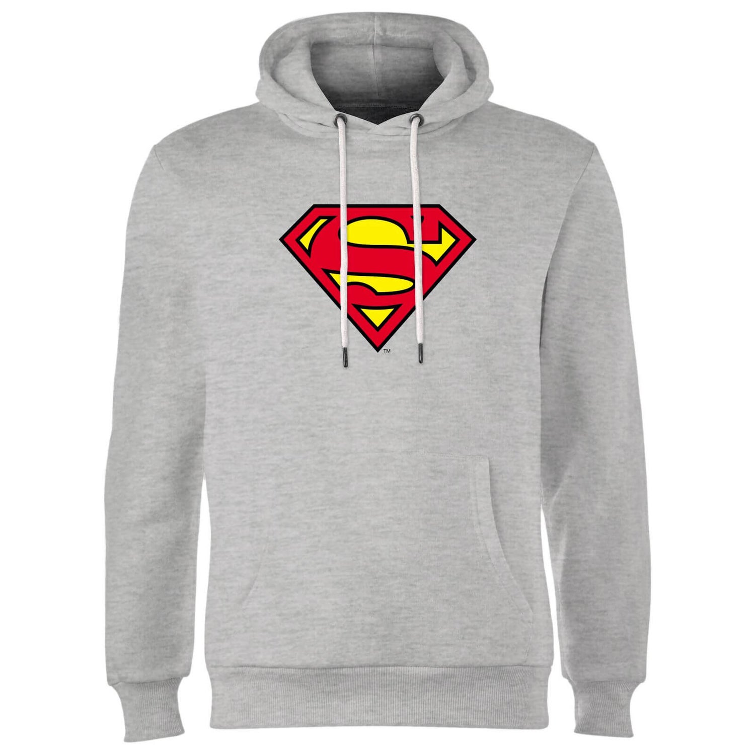 Official Superman Shield Hoodie - Grey Clothing - Zavvi US
