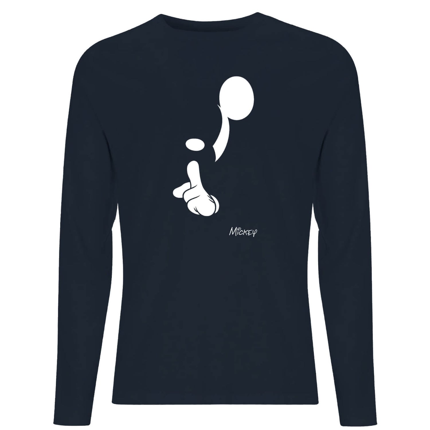 Disney Shush Men's Long Sleeve T-Shirt - Navy Clothing - Zavvi UK