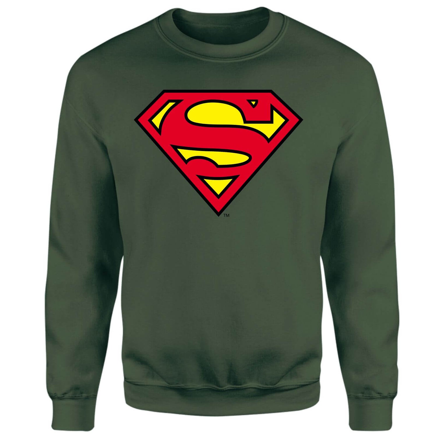 Official Superman Shield Sweatshirt - Green Clothing - Zavvi UK