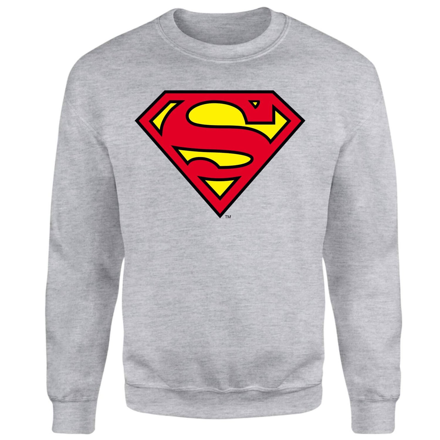 Official Superman Shield Sweatshirt - Grey Clothing - Zavvi US