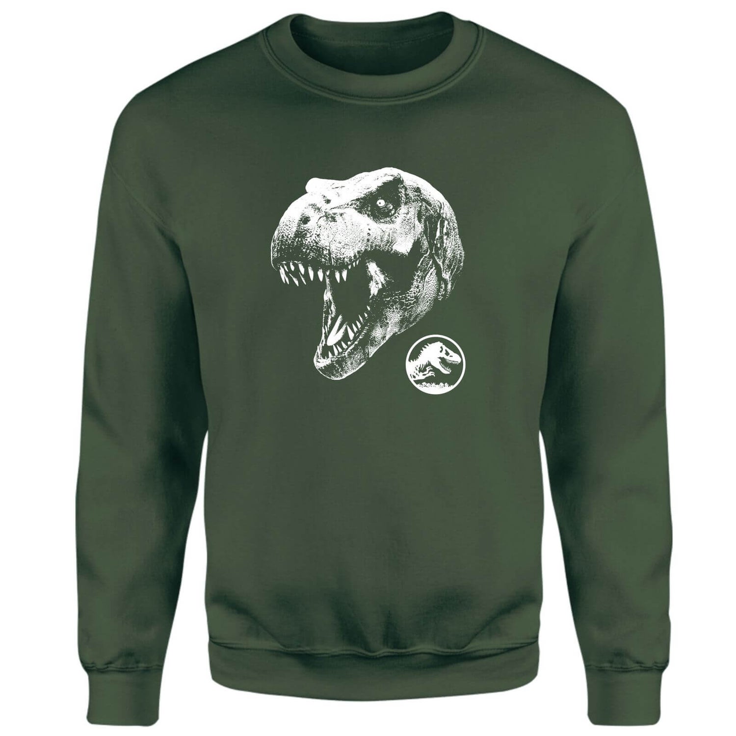 Jurassic Park T Rex Sweatshirt - Green Clothing - Zavvi UK