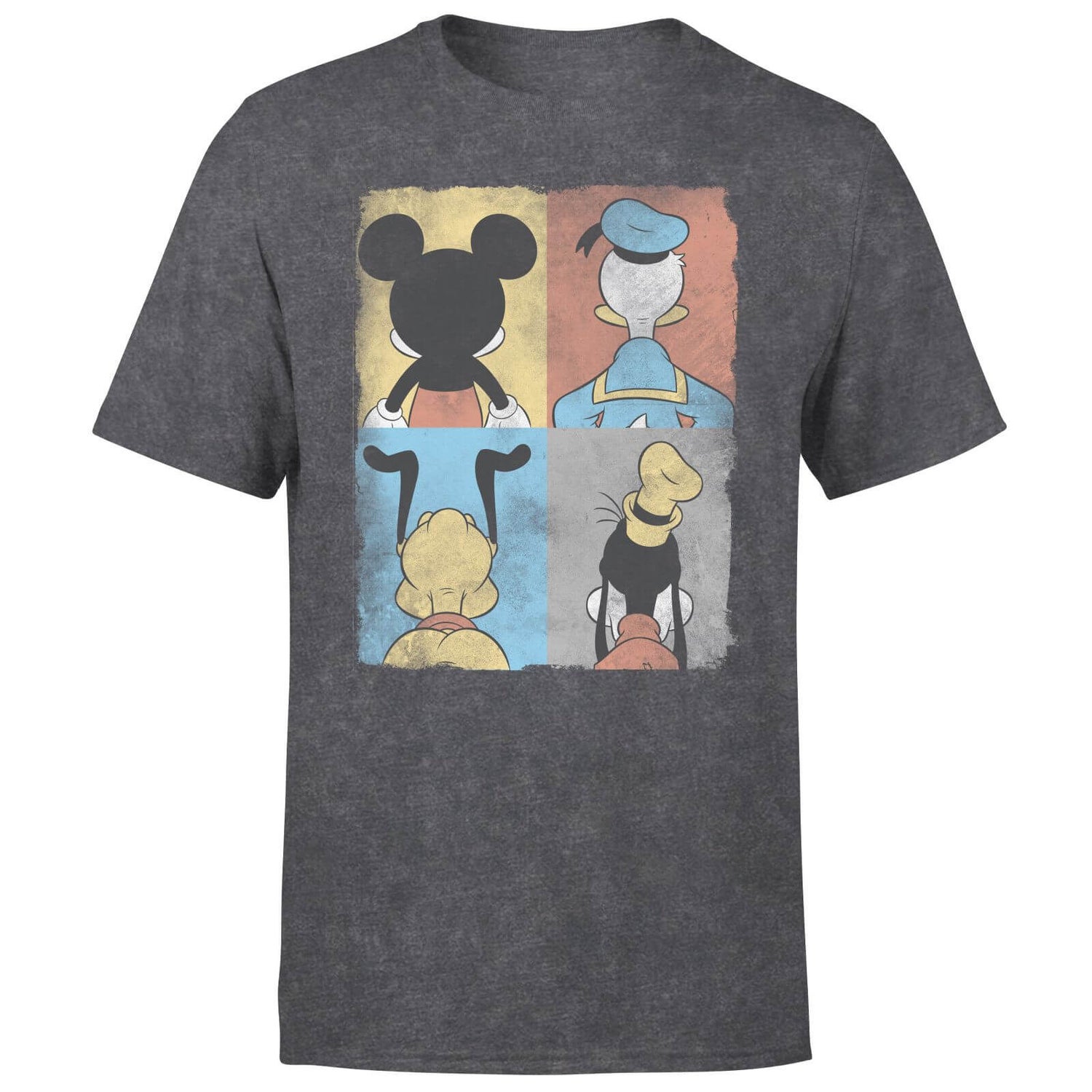 Donald Duck Mickey Mouse Pluto Goofy Tiles Men's T-Shirt - Black Acid ...