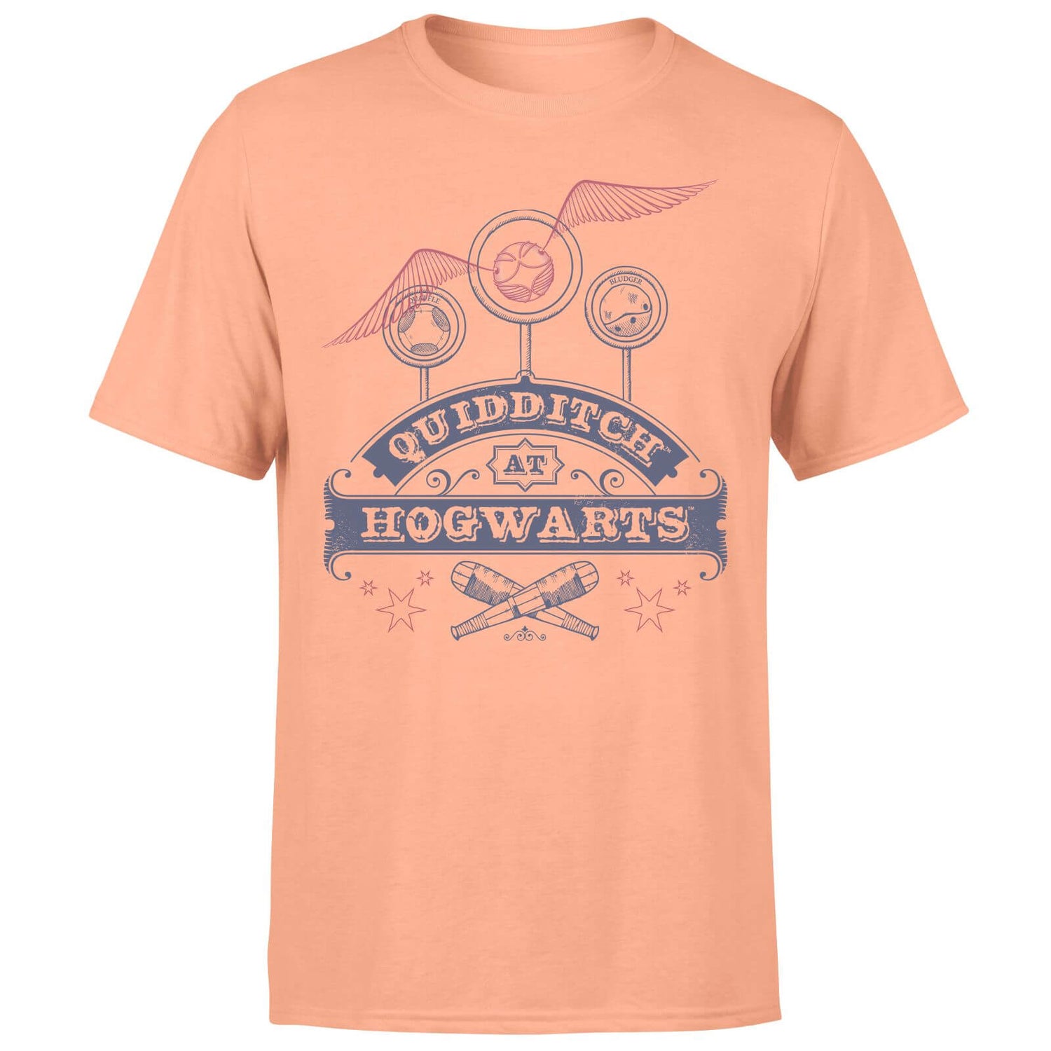 Harry Potter Quidditch At Hogwarts Men's T-Shirt - Coral Clothing ...