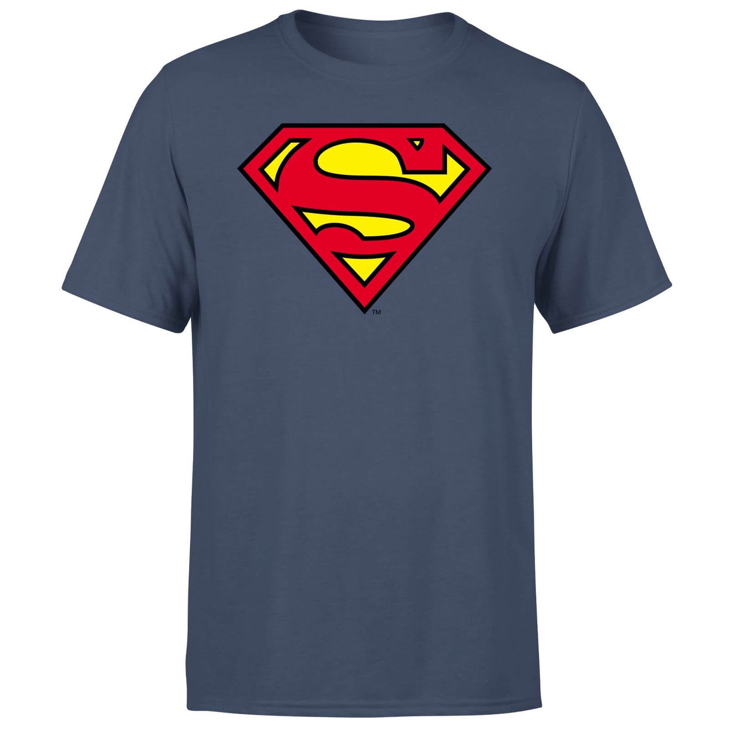 Official Superman Shield Men's T-Shirt - Navy Clothing - Zavvi UK