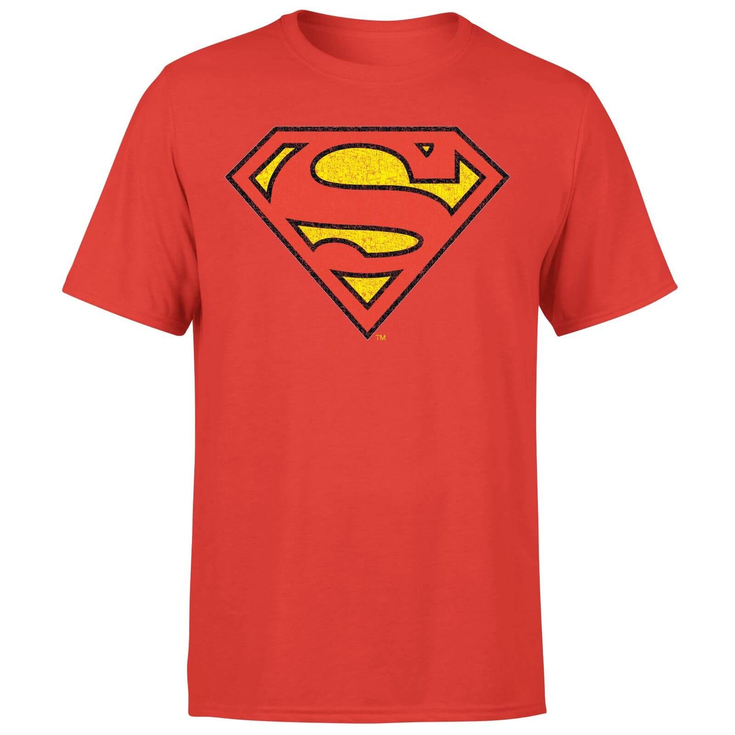 Official Superman Crackle Logo Men's T-Shirt - Red Clothing - Zavvi UK