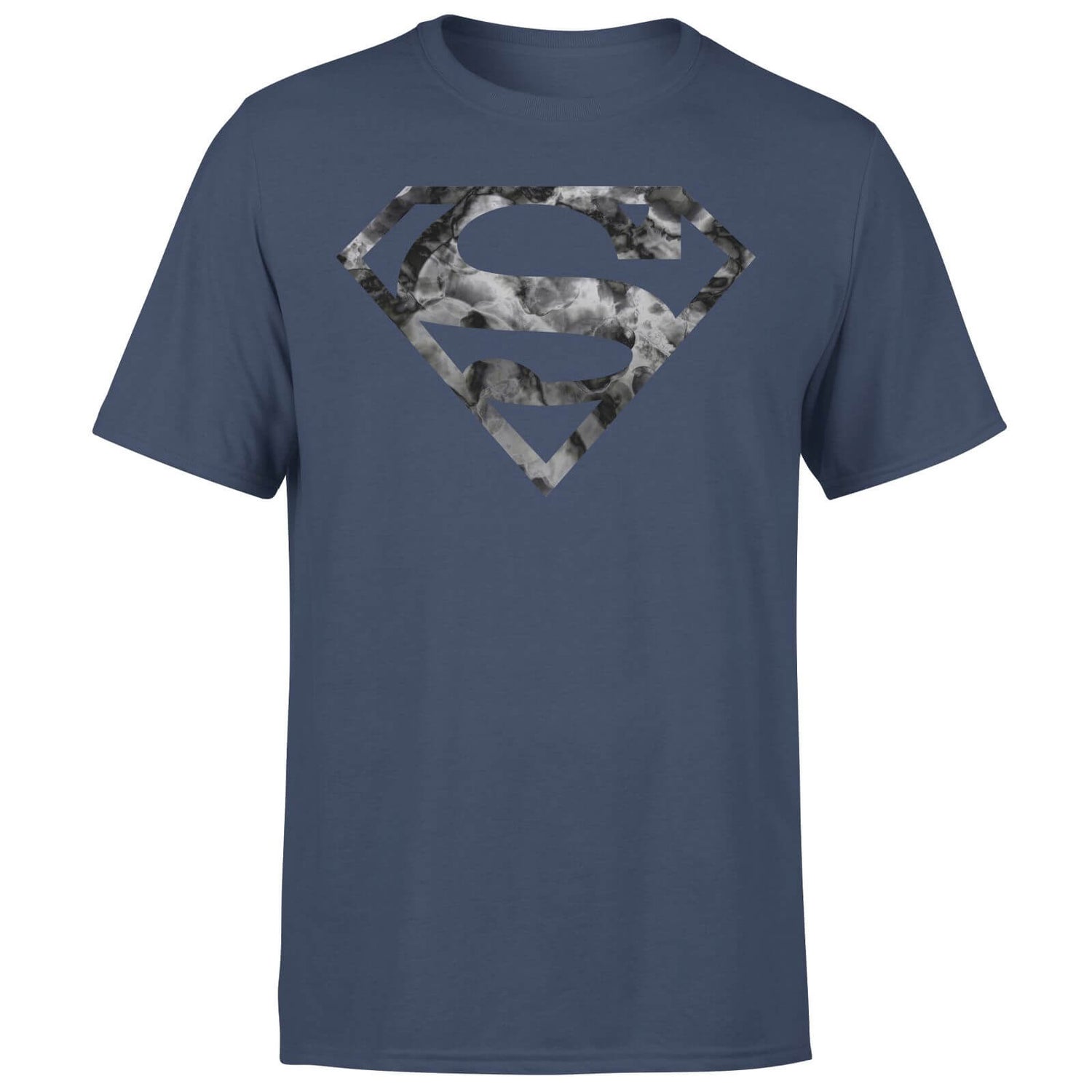 Marble Superman Logo Men's T-Shirt - Navy Clothing - Zavvi UK