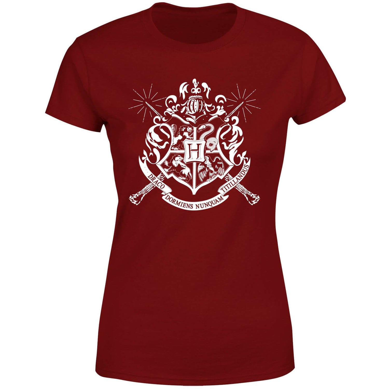 Harry Potter Hogwarts House Crest Women's T-Shirt - Burgundy Clothing ...