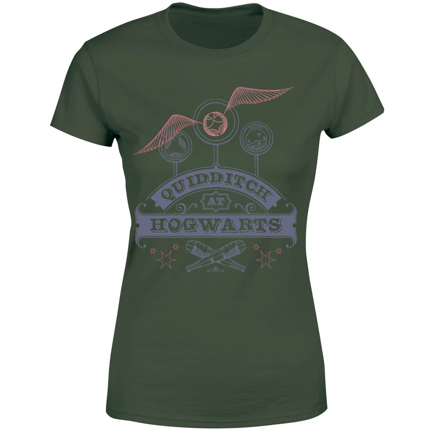 Harry Potter Quidditch At Hogwarts Women's T-Shirt - Green Clothing ...