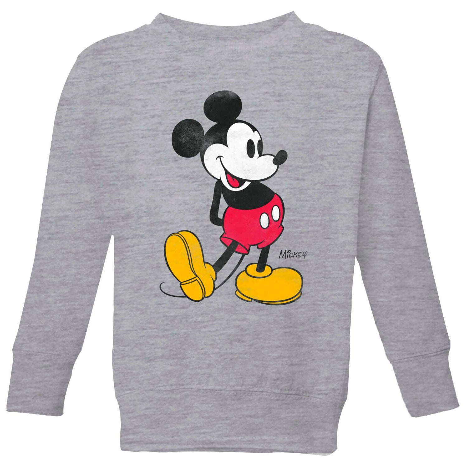 Disney Mickey Mouse Classic Kick Kids' Sweatshirt - Grey Clothing ...