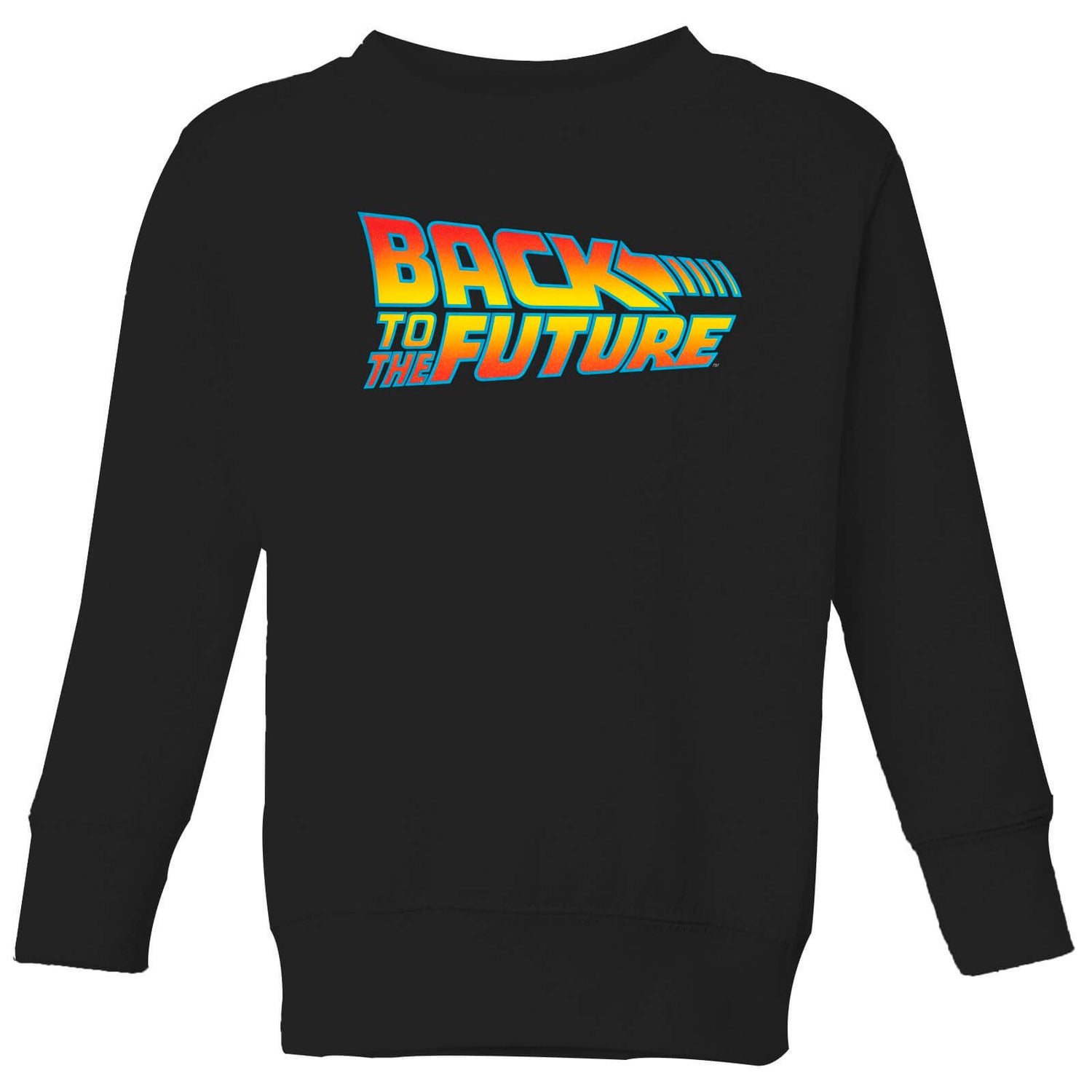 Back To The Future Classic Logo Kids' Sweatshirt - Black Clothing ...