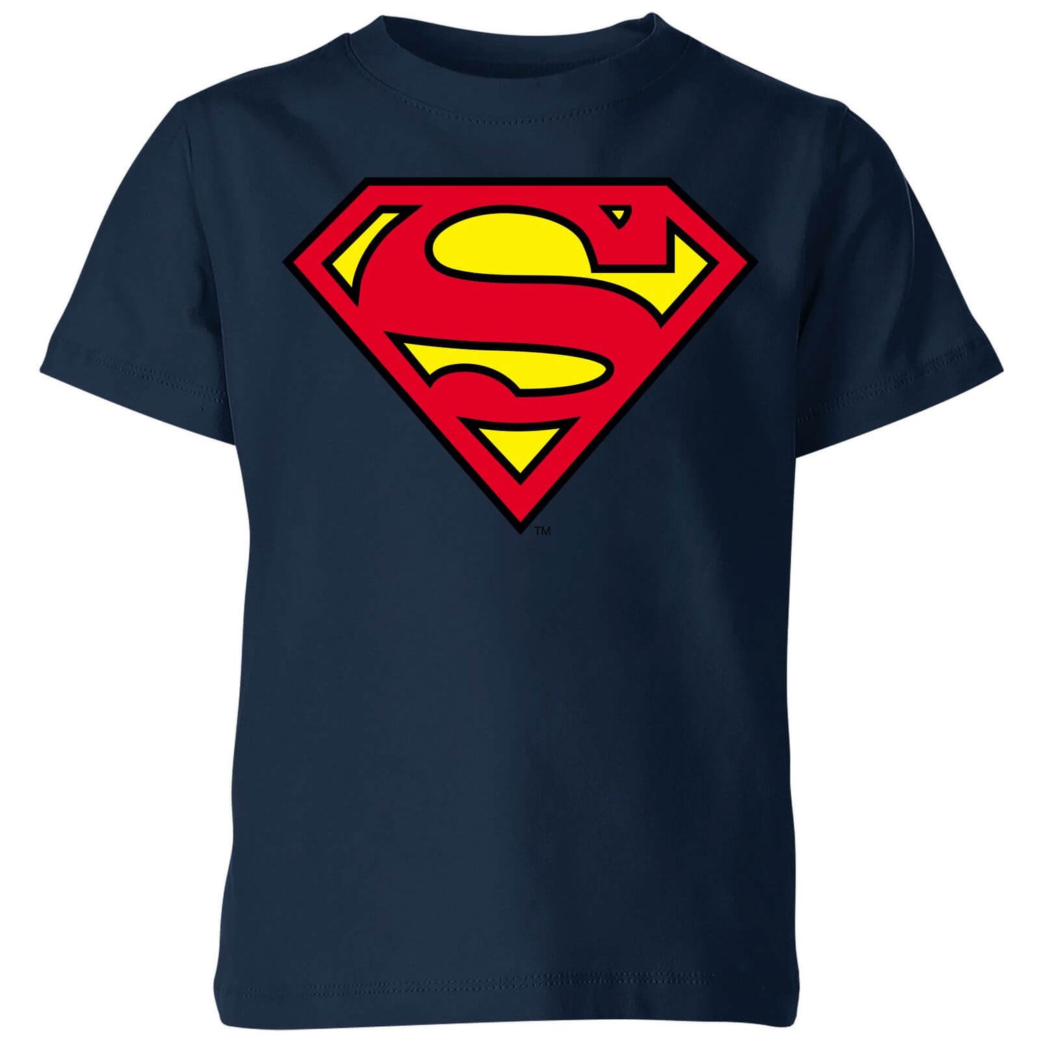 Official Superman Shield Kids' T-Shirt - Navy Clothing - Zavvi UK