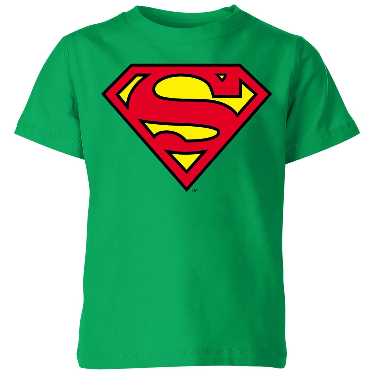 Official Superman Shield Kids' T-Shirt - Green Clothing - Zavvi UK
