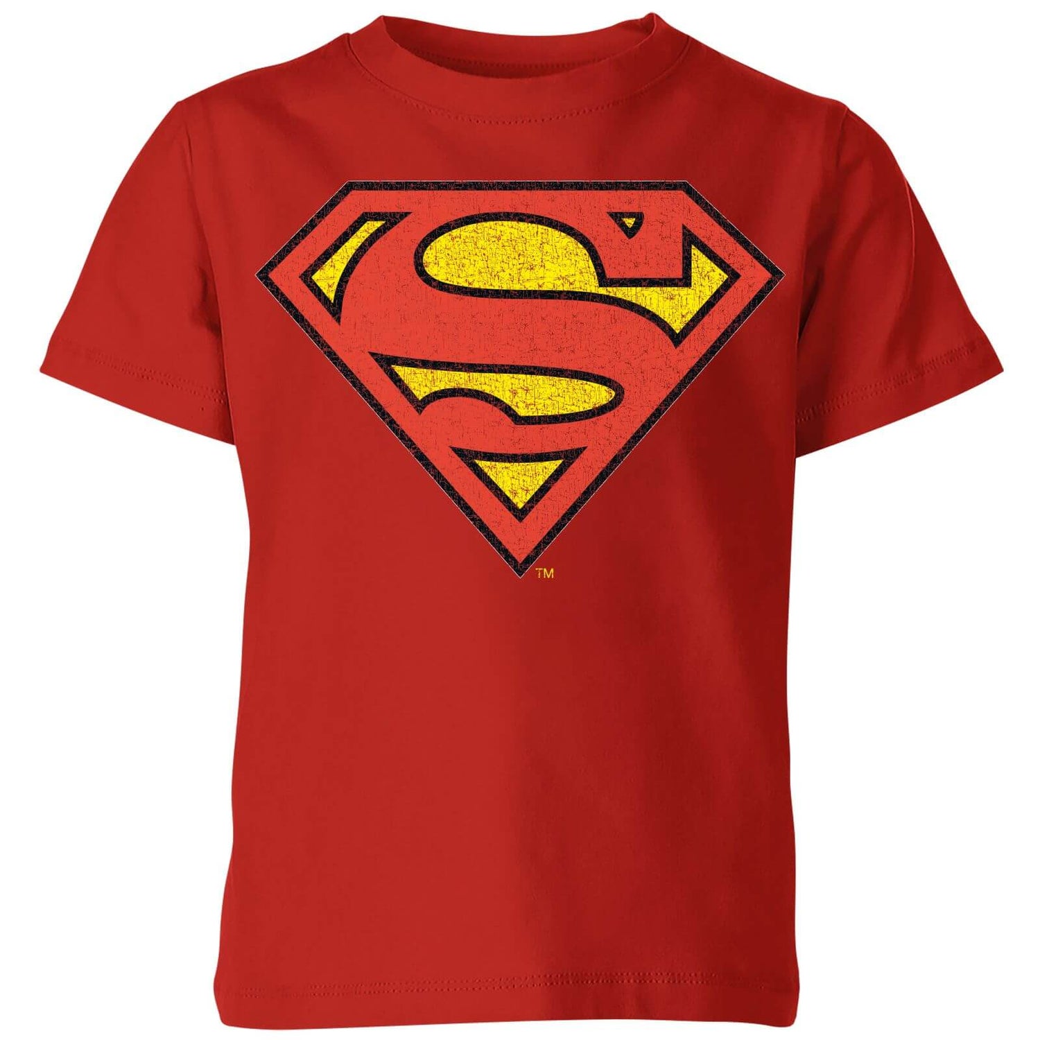 Official Superman Crackle Logo Kids' T-Shirt - Red Clothing - Zavvi UK
