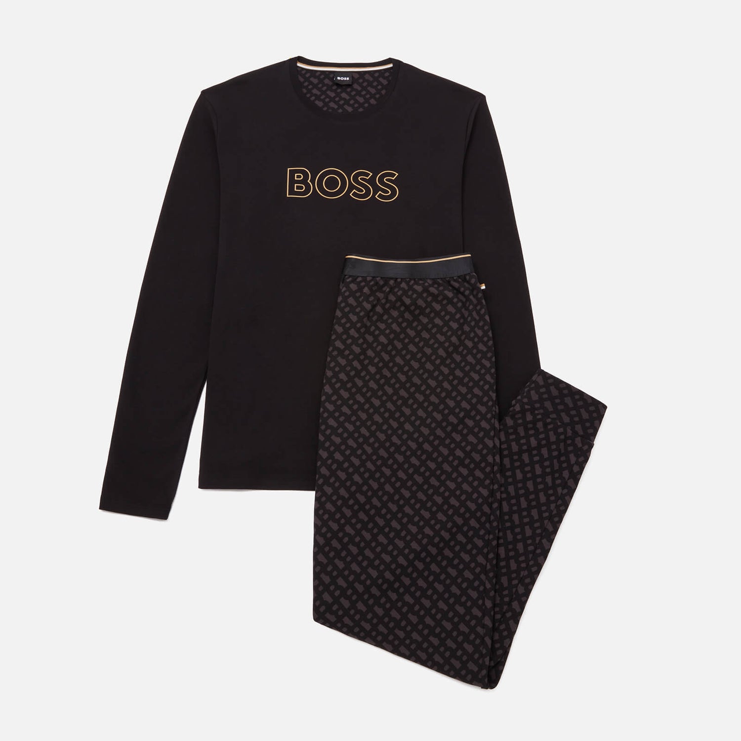 BOSS Bodywear Logo-Print Cotton Pyjamas | TheHut.com