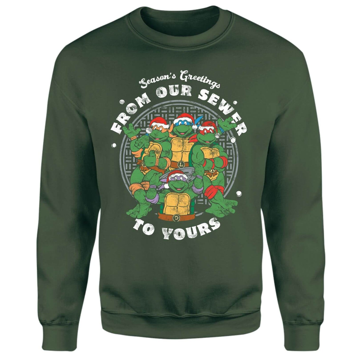 Teenage Mutant Ninja Turtles Sewer Season's Greetings Christmas Jumper ...