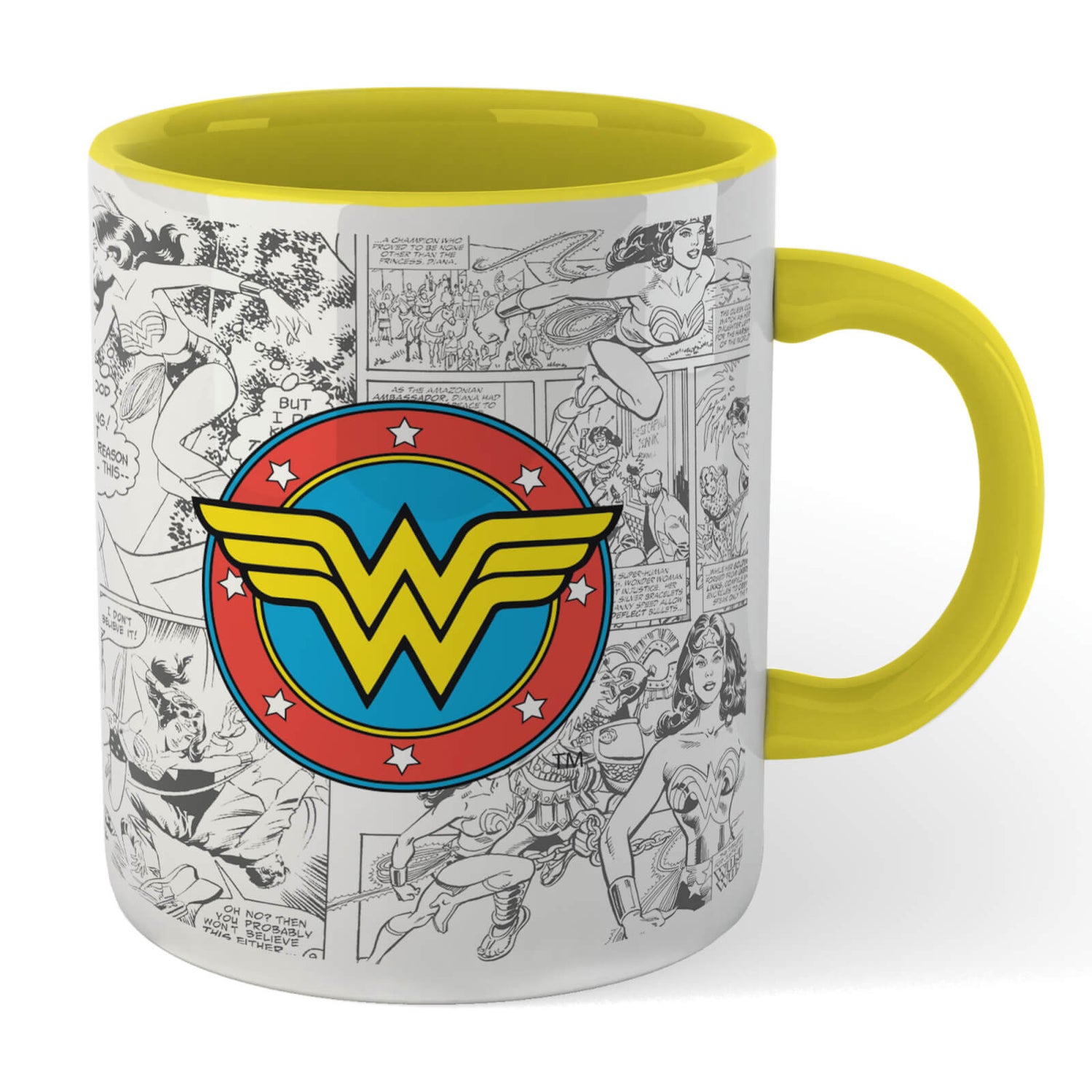 Wonder Woman Comic Mug - Yellow Homeware - Zavvi UK
