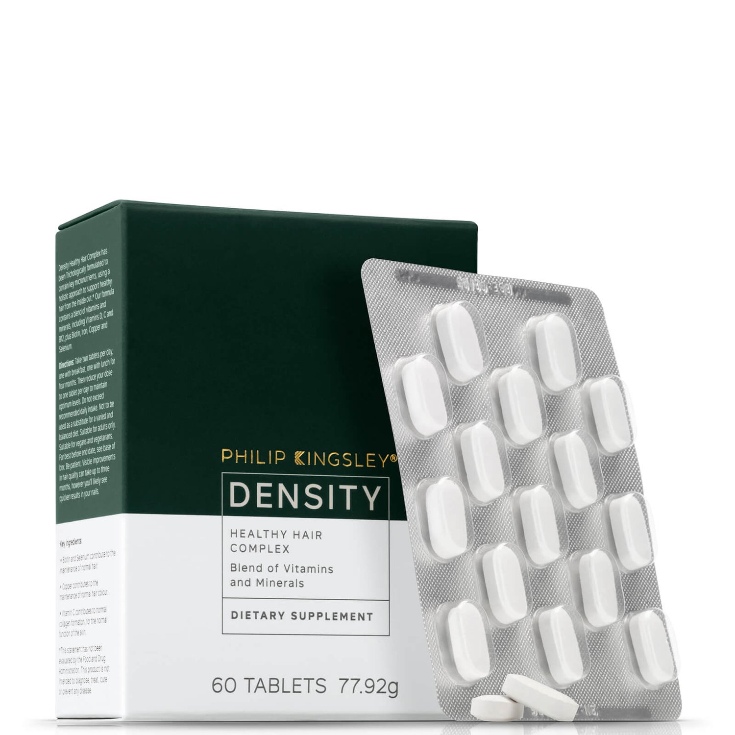 Philip Kingsley Density Healthy Hair Complex Supplement - 60 Tablets ...