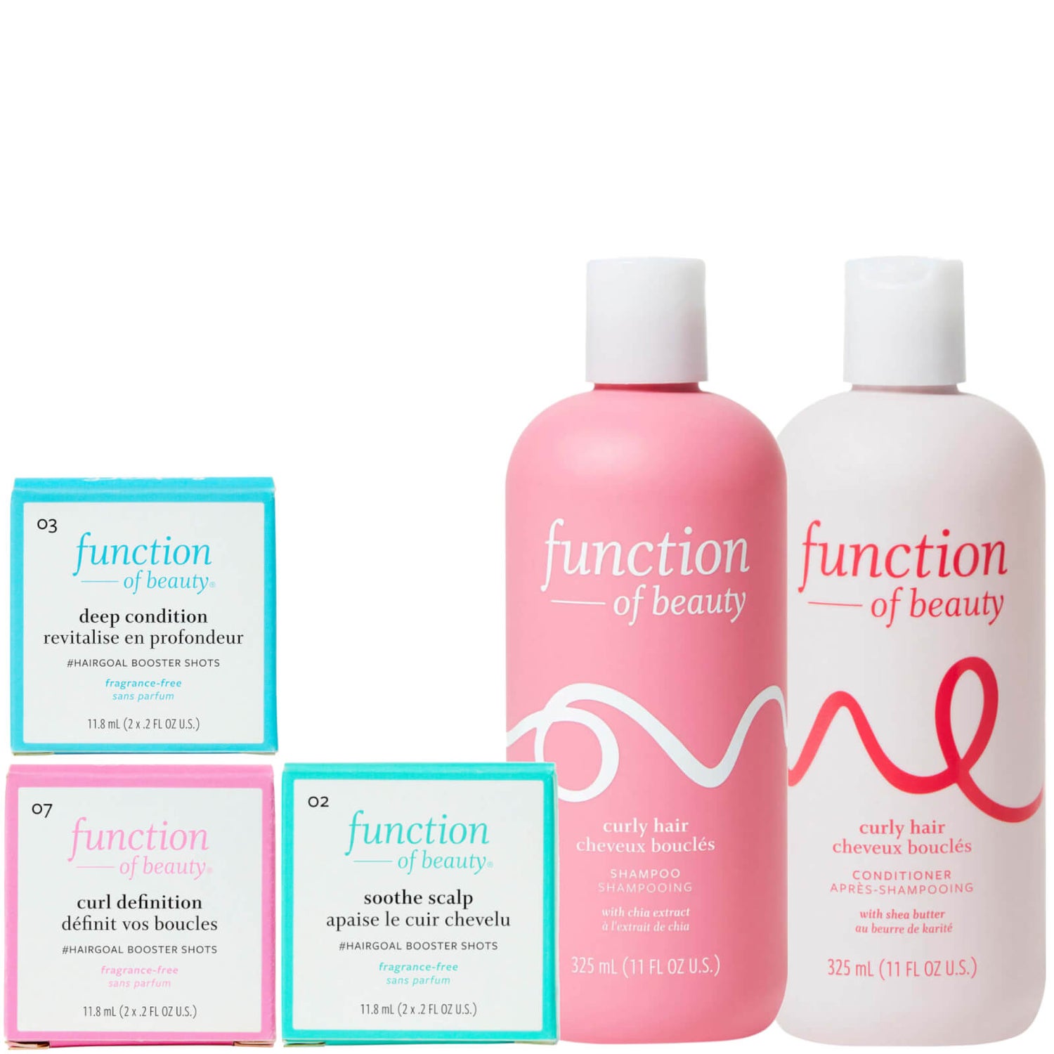Function Of Beauty Curly Hair Scalp Soothing Shampoo And Conditioner