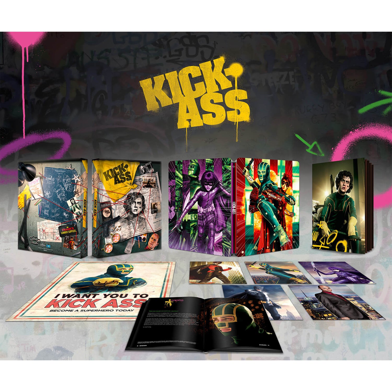 Kick Ass Zavvi Exclusive Collectors Edition 4k Ultra HD Steelbook ...