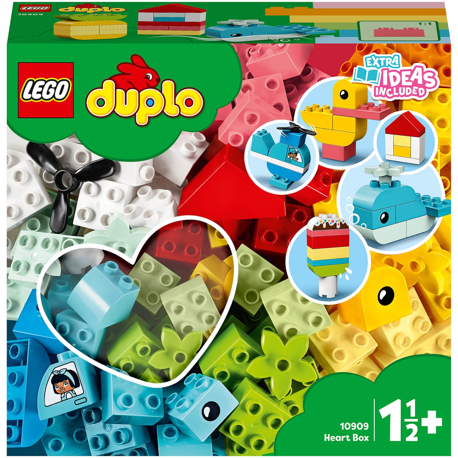 LEGO DUPLO Classic:: Heart Box Bricks Toy for Toddlers (10909) Toys ...