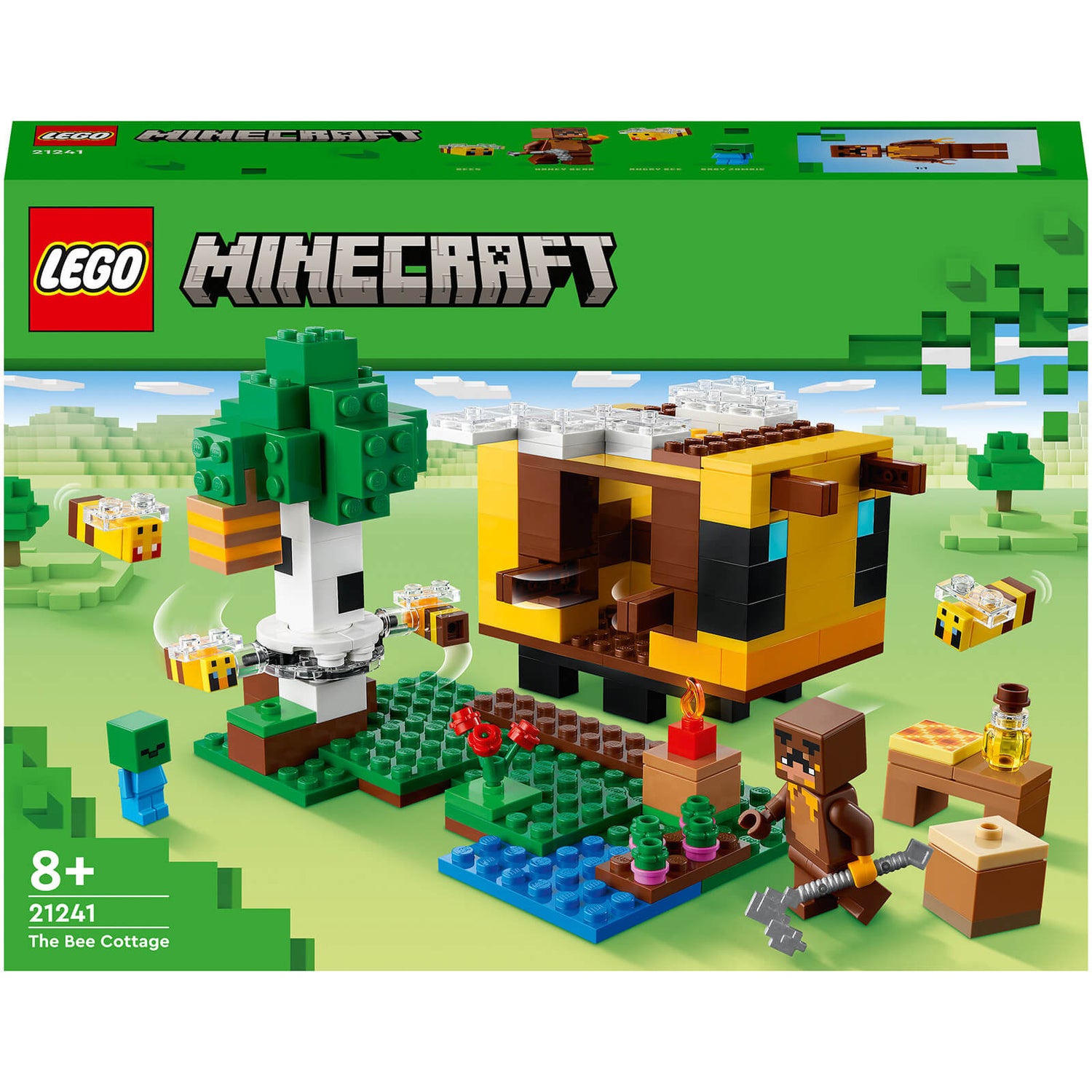 LEGO Minecraft: The Bee Cottage Toy House with Animals (21241) Toys ...