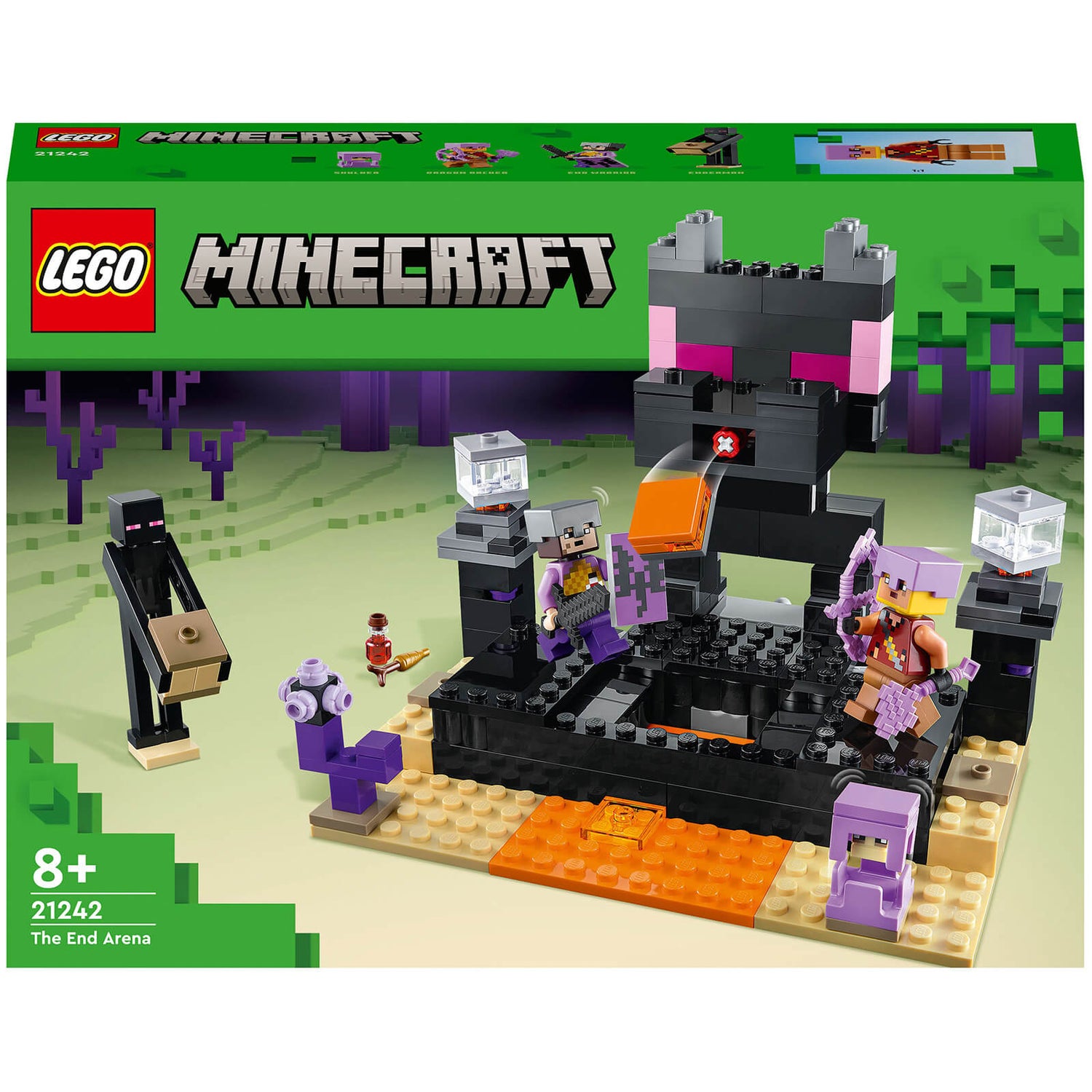 LEGO Minecraft: The End Arena, Ender Dragon Battle Set (21242) Toys ...