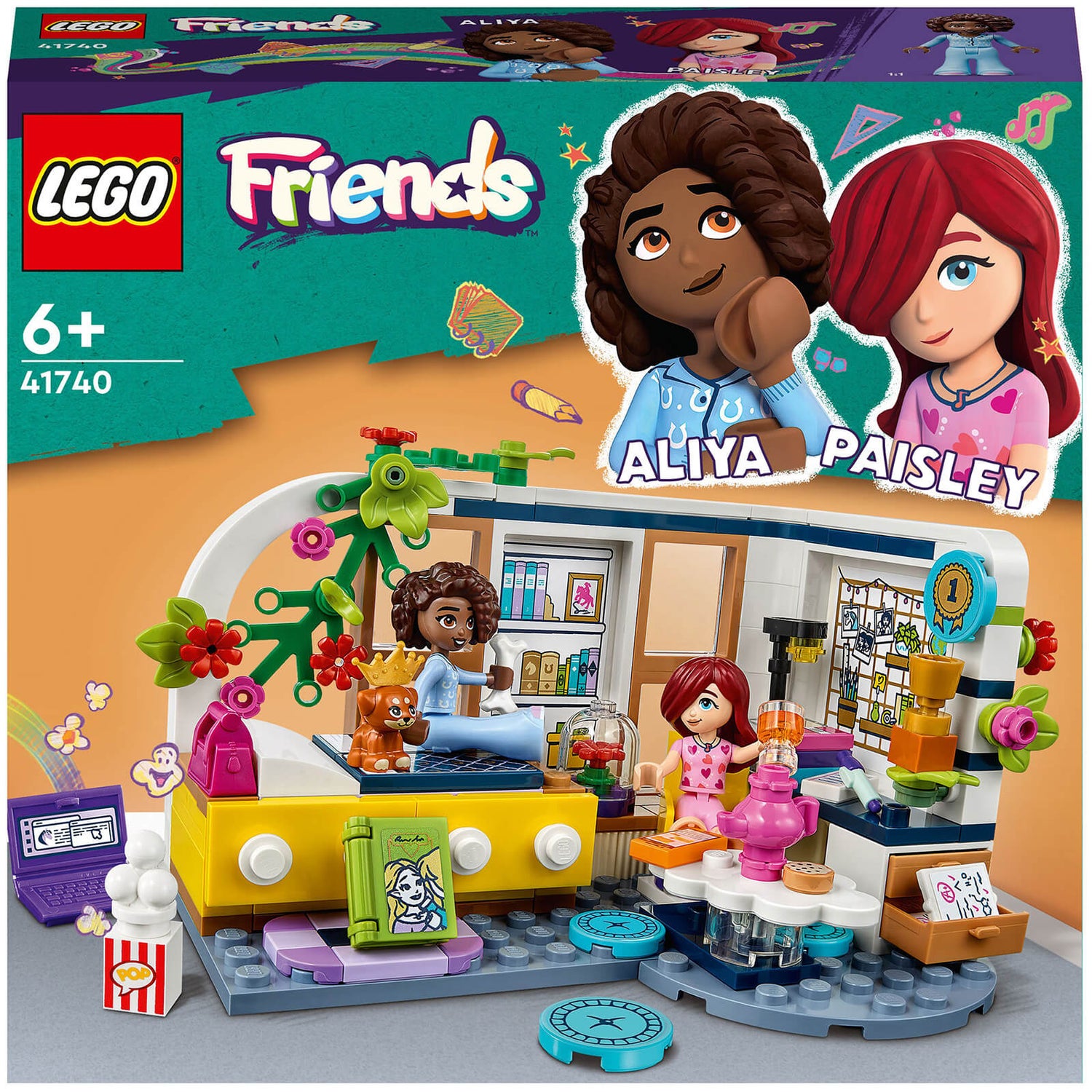 LEGO Friends: Aliya's Room Mini-Doll Sleepover Toy (41740) Toys - Zavvi UK